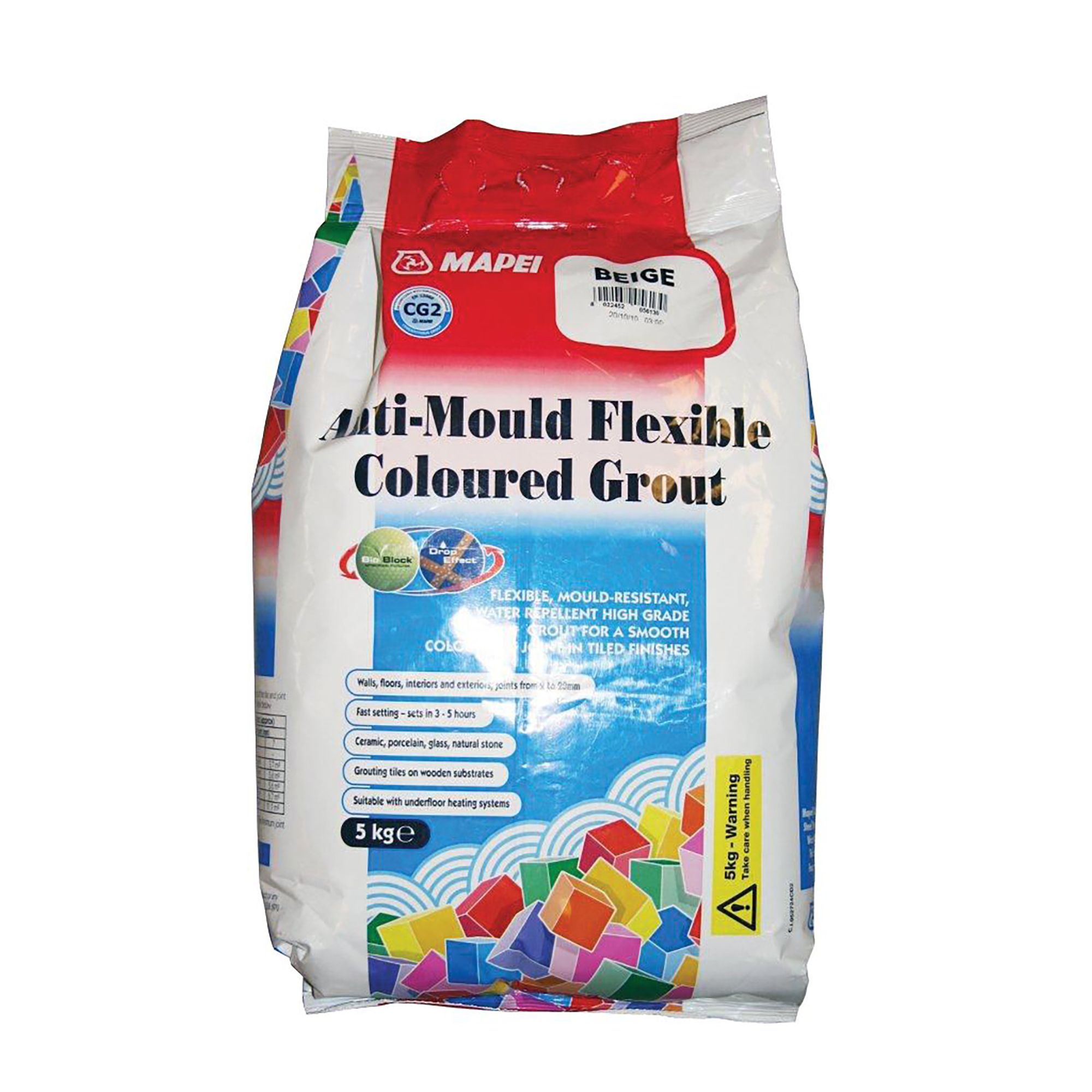 Beige Flexible Grout, 5kg | DIY at B&Q