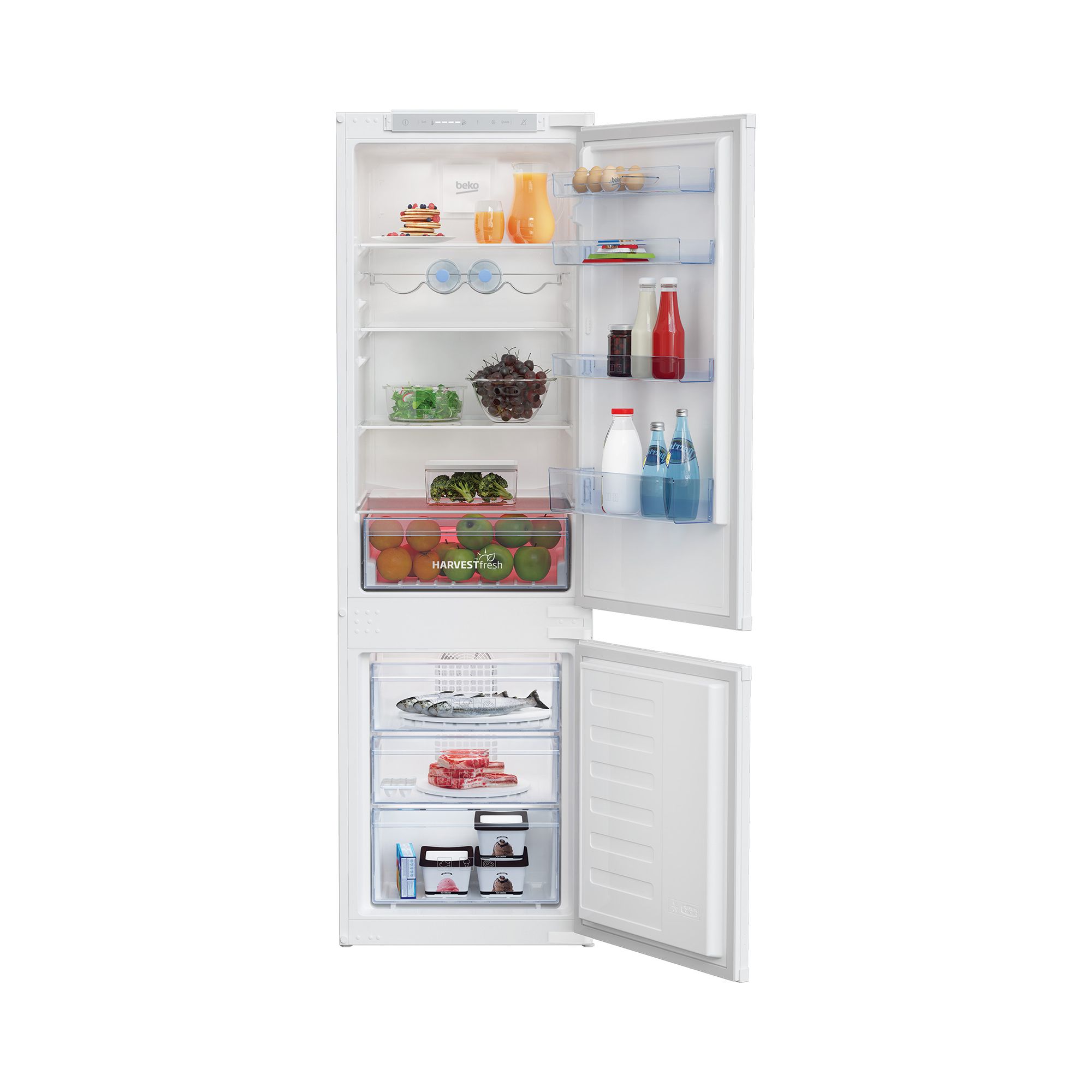 Beko BCFD4V73 70:30 Traditional Integrated Frost free Fridge freezer