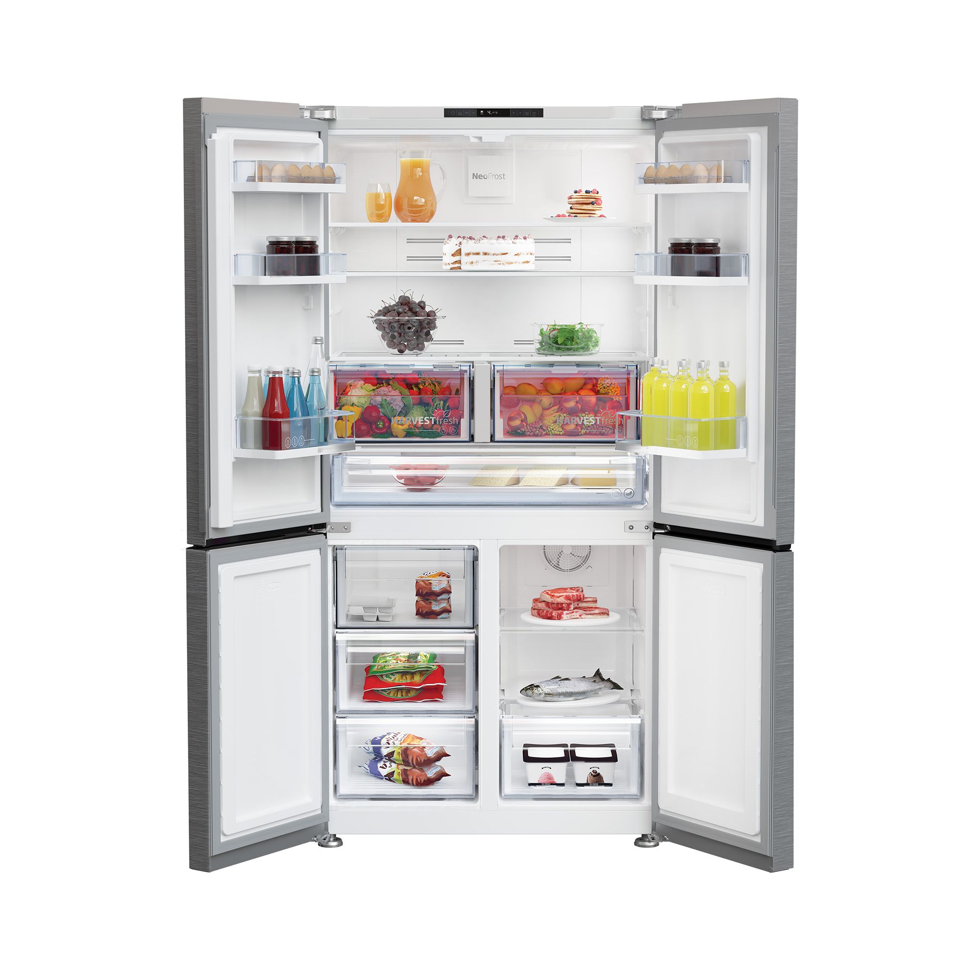 Beko GN446224VPS 50:50 American style Freestanding Frost free Fridge ...