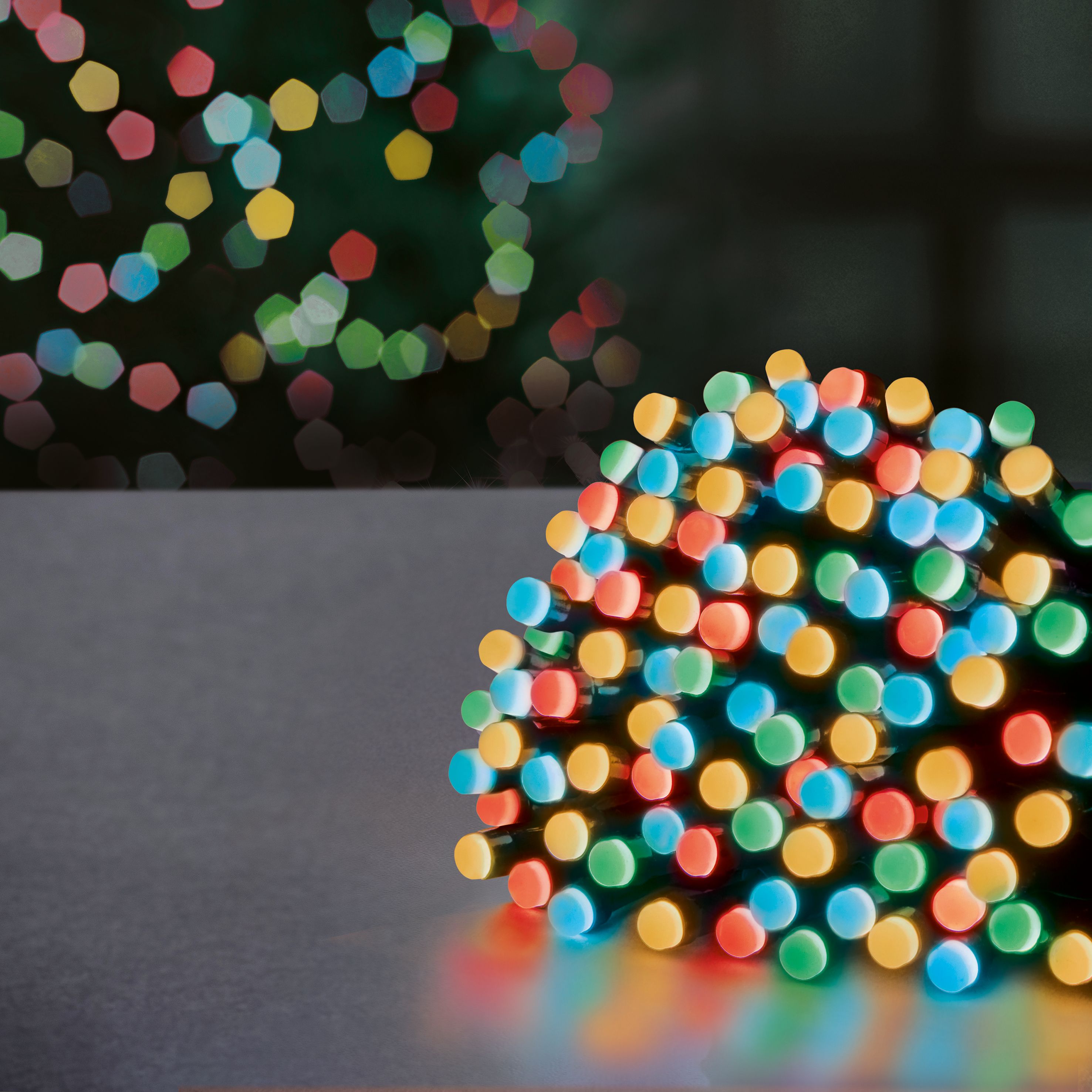 Berrybrights 360 Multicolour LED String lights With Timer function Green cable