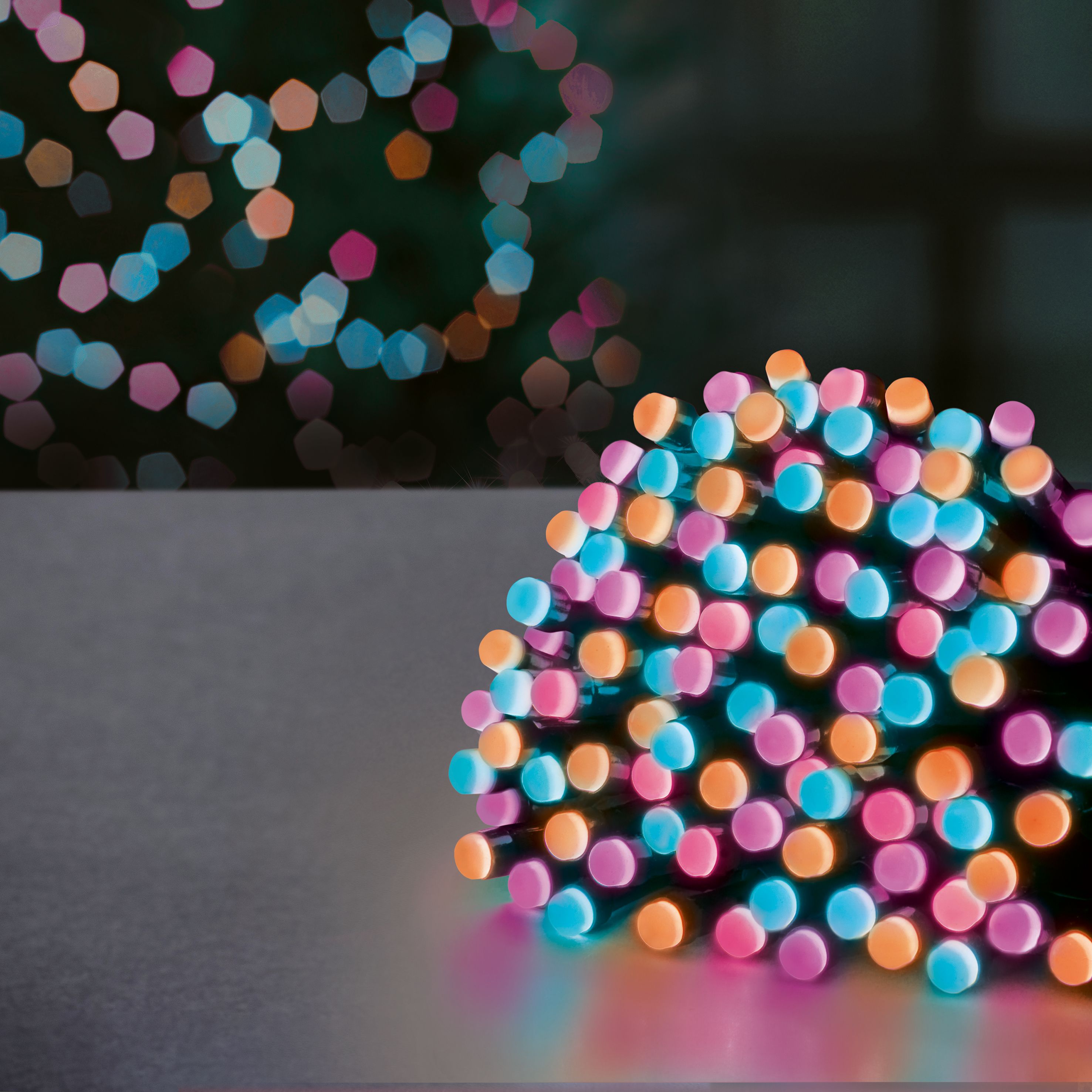 Berrybrights 360 Rainbow LED String lights With Timer function Green cable