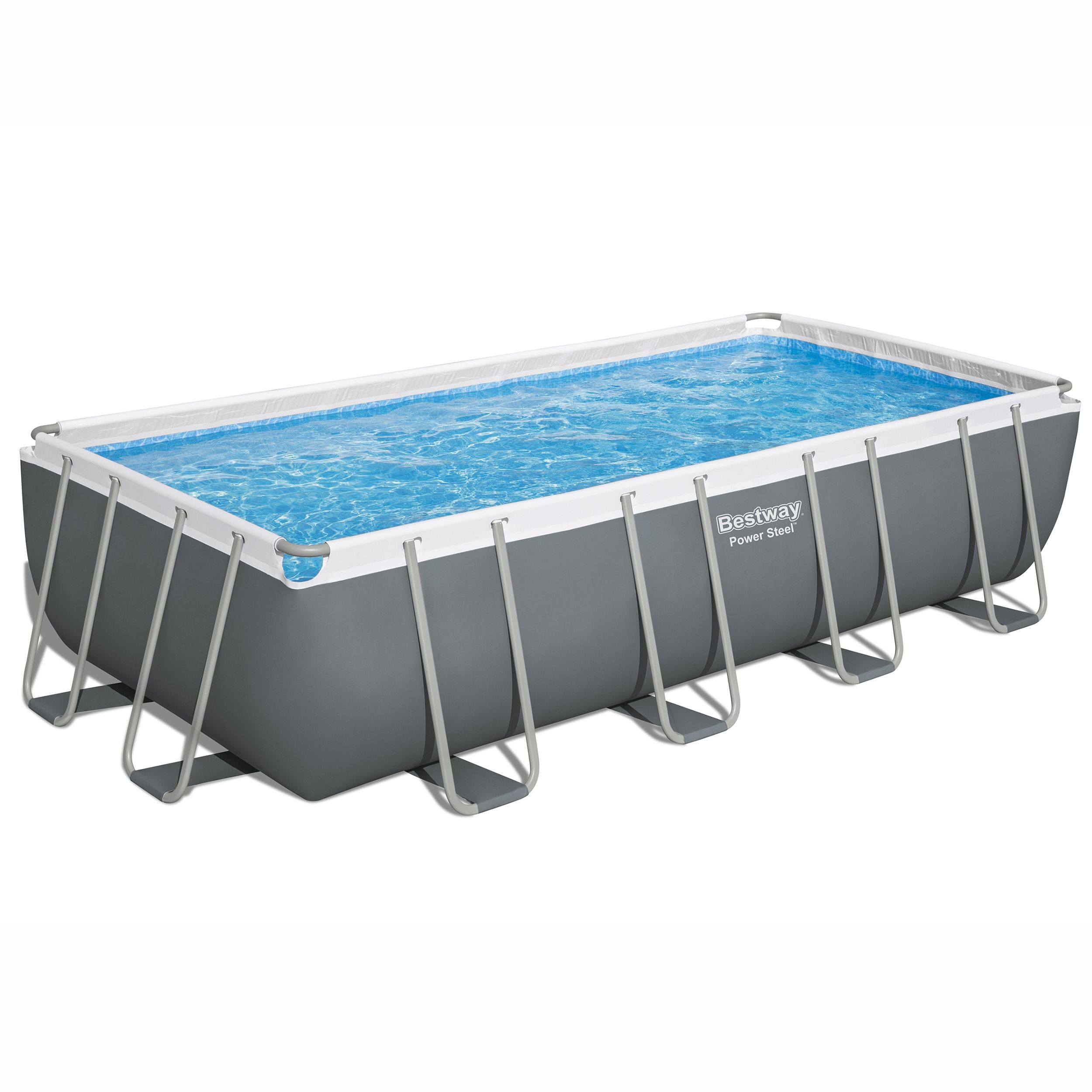 Bestway Plain Polyvinyl chloride (PVC) & steel Pool (W) 2.74m x (L) 5 ...