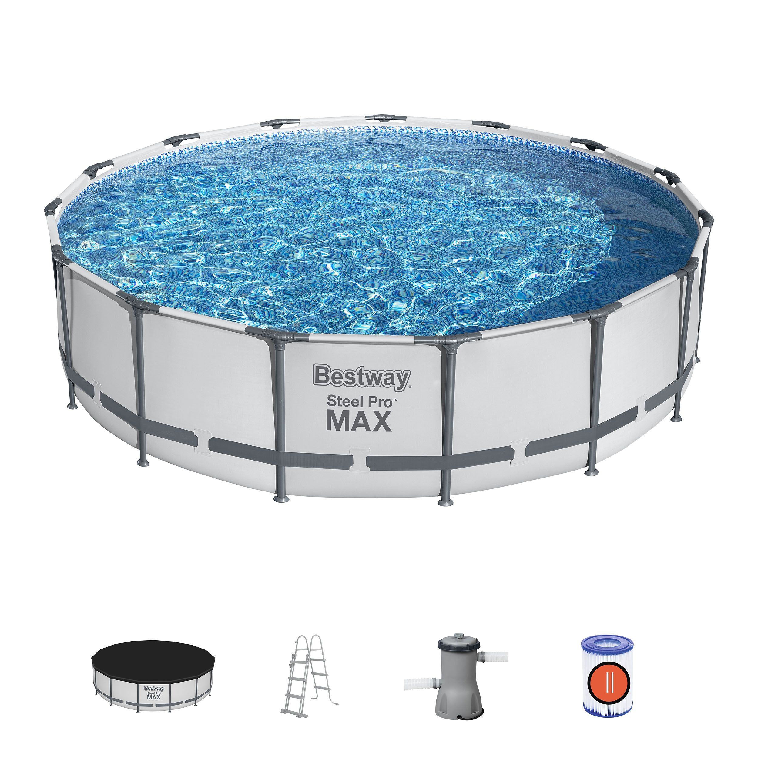 Bestway Steel Pro MAX™ Swimming pool with pump (L) 1.07m x (H) 457cm