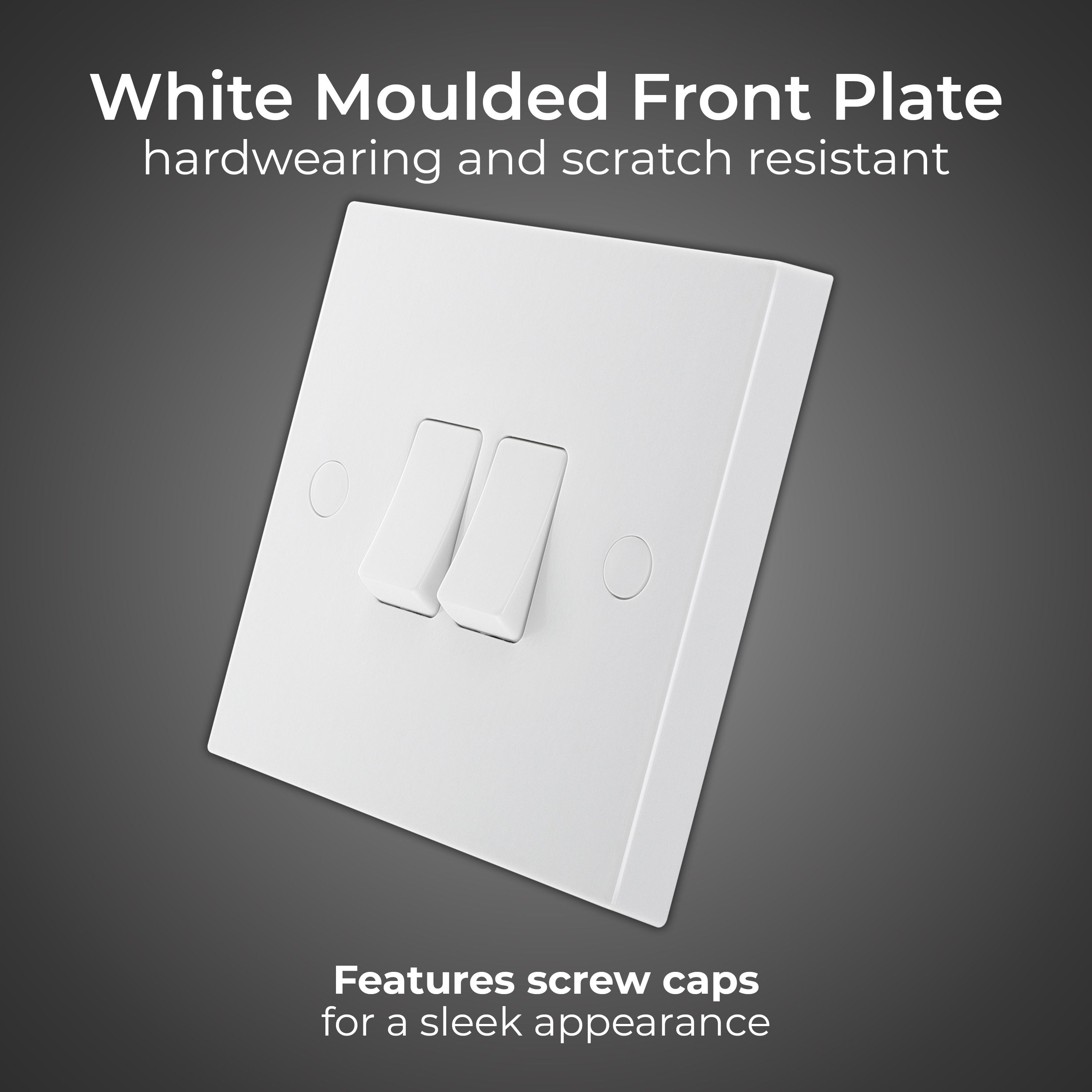 BG 16A 2 way 2 gang Light switch Gloss White