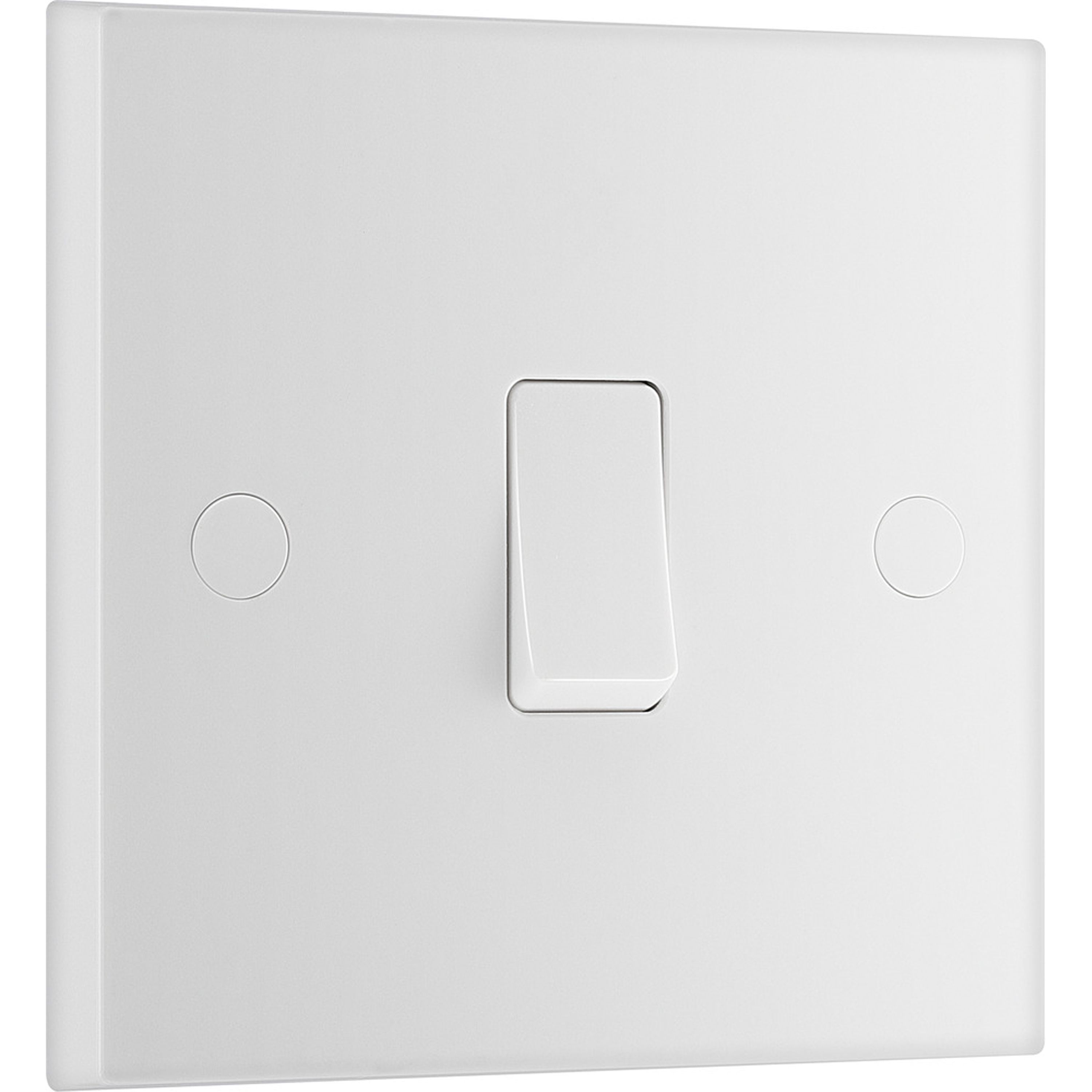 BG 20A Rocker Raised square Control switch Gloss White | DIY at B&Q