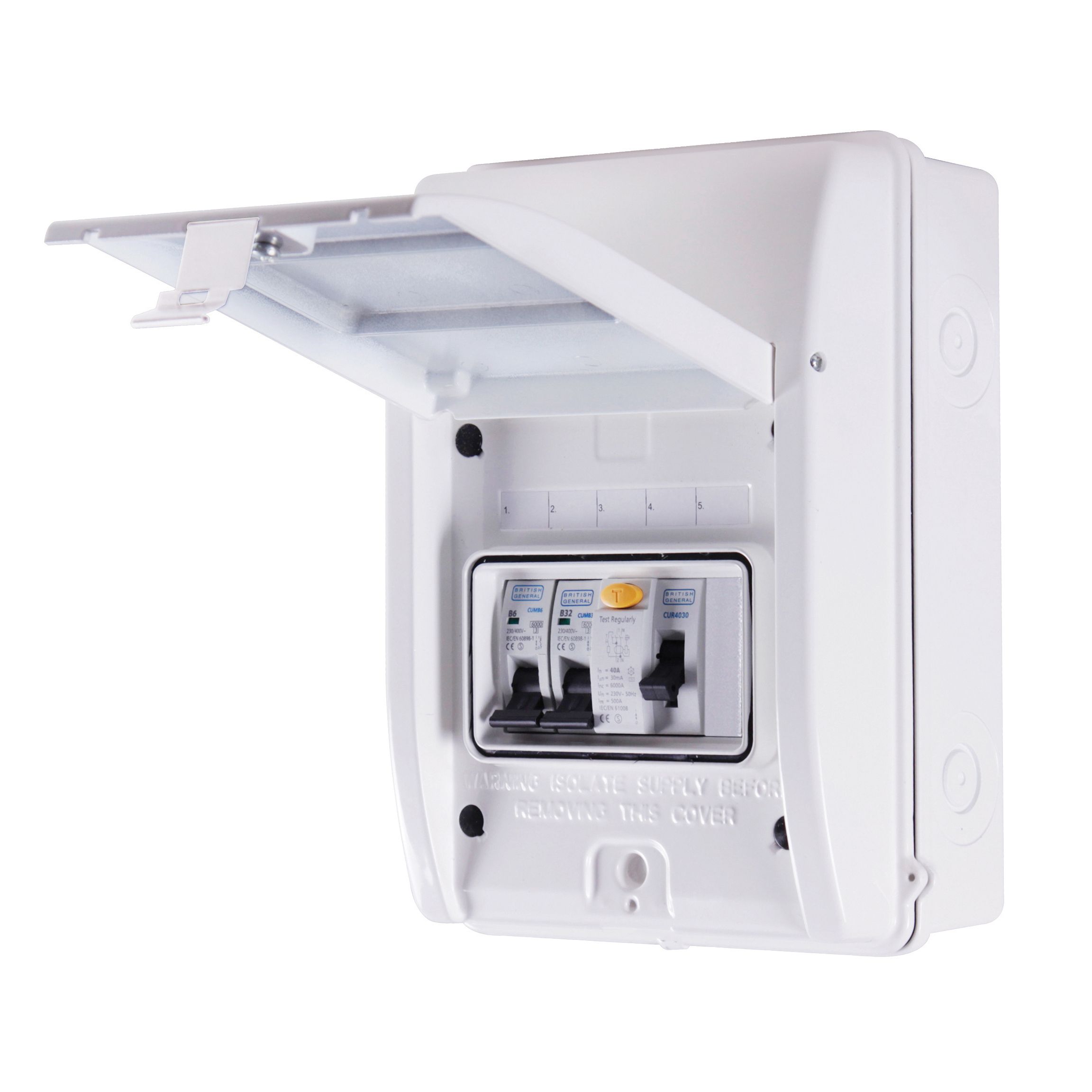 BG 3-way Garage Consumer unit with 40A mains switch