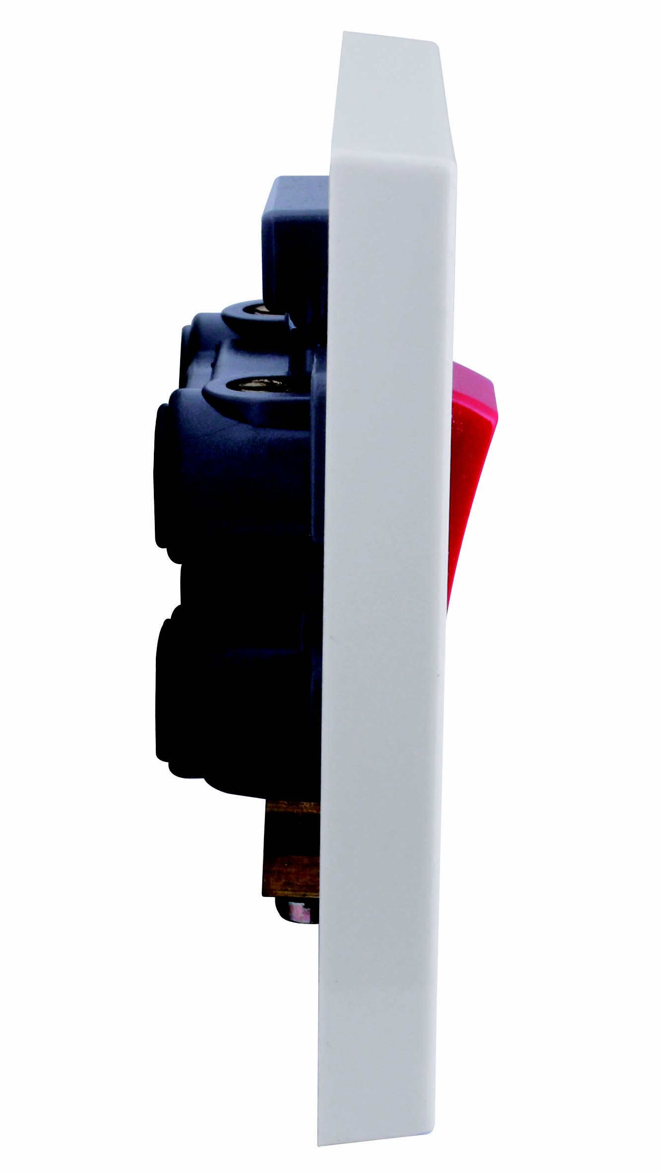 BG 45A Rocker Raised square Control switch Gloss White LED indicator