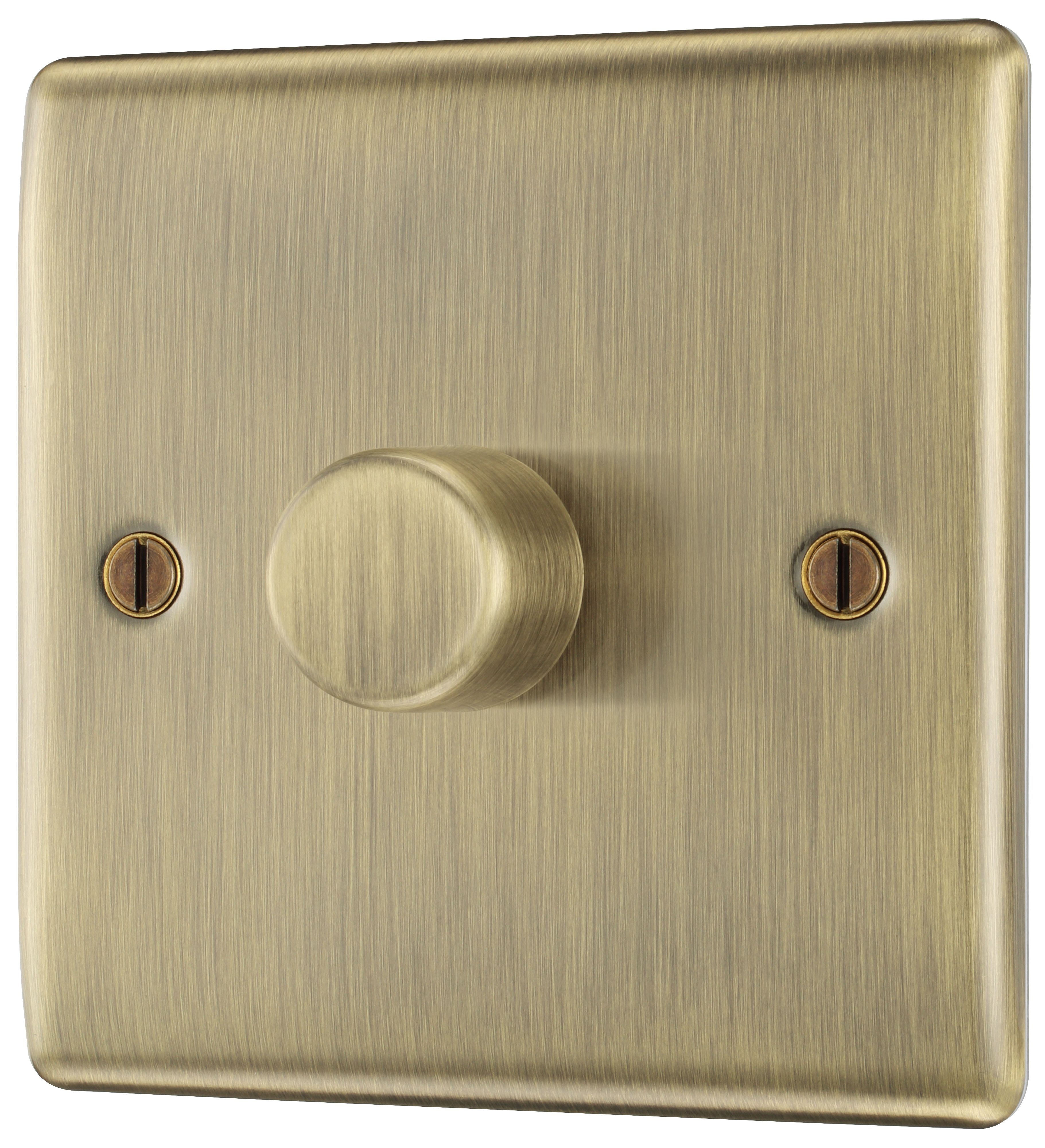 BG Antique Brass profile Single 2 way 400W Dimmer switch