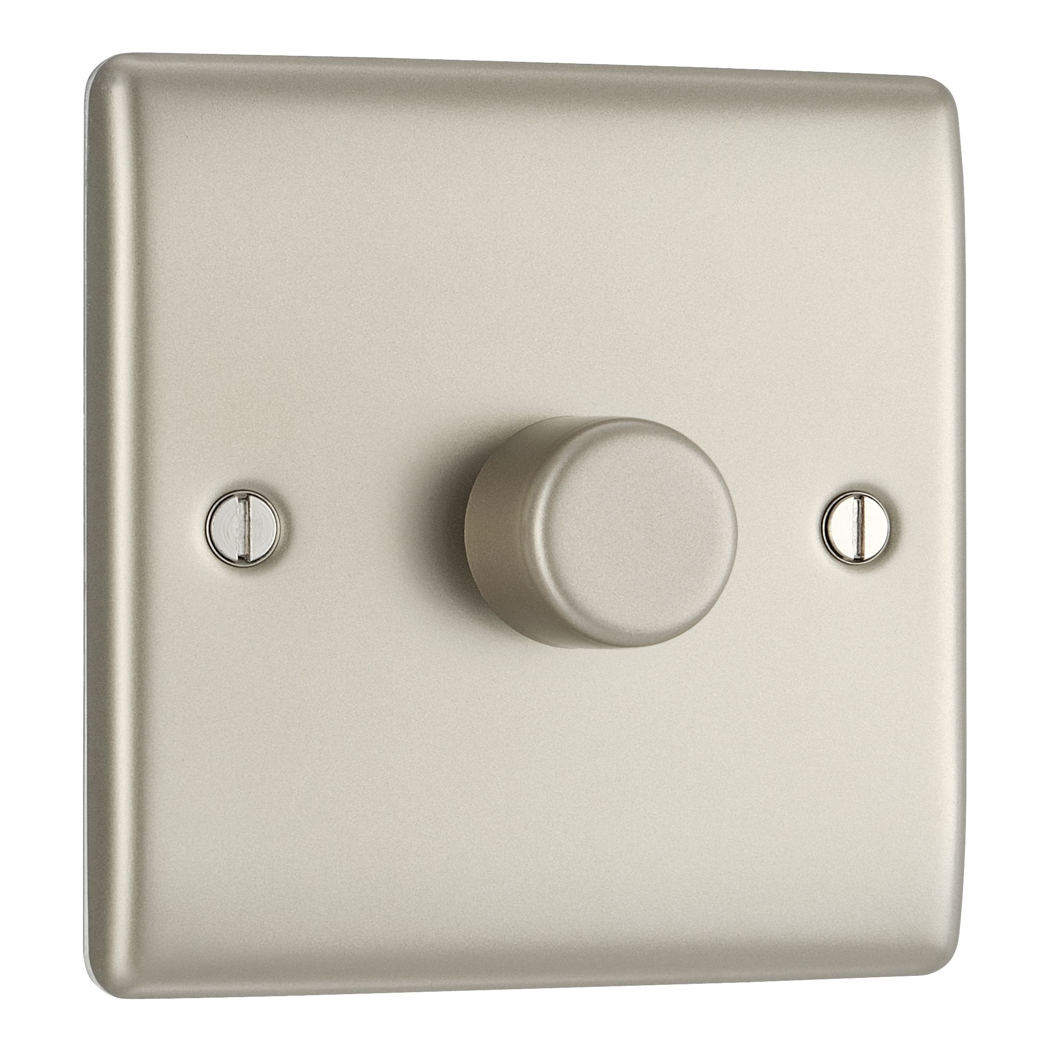 BG Nickel profile Single 2 way 400W Dimmer switch