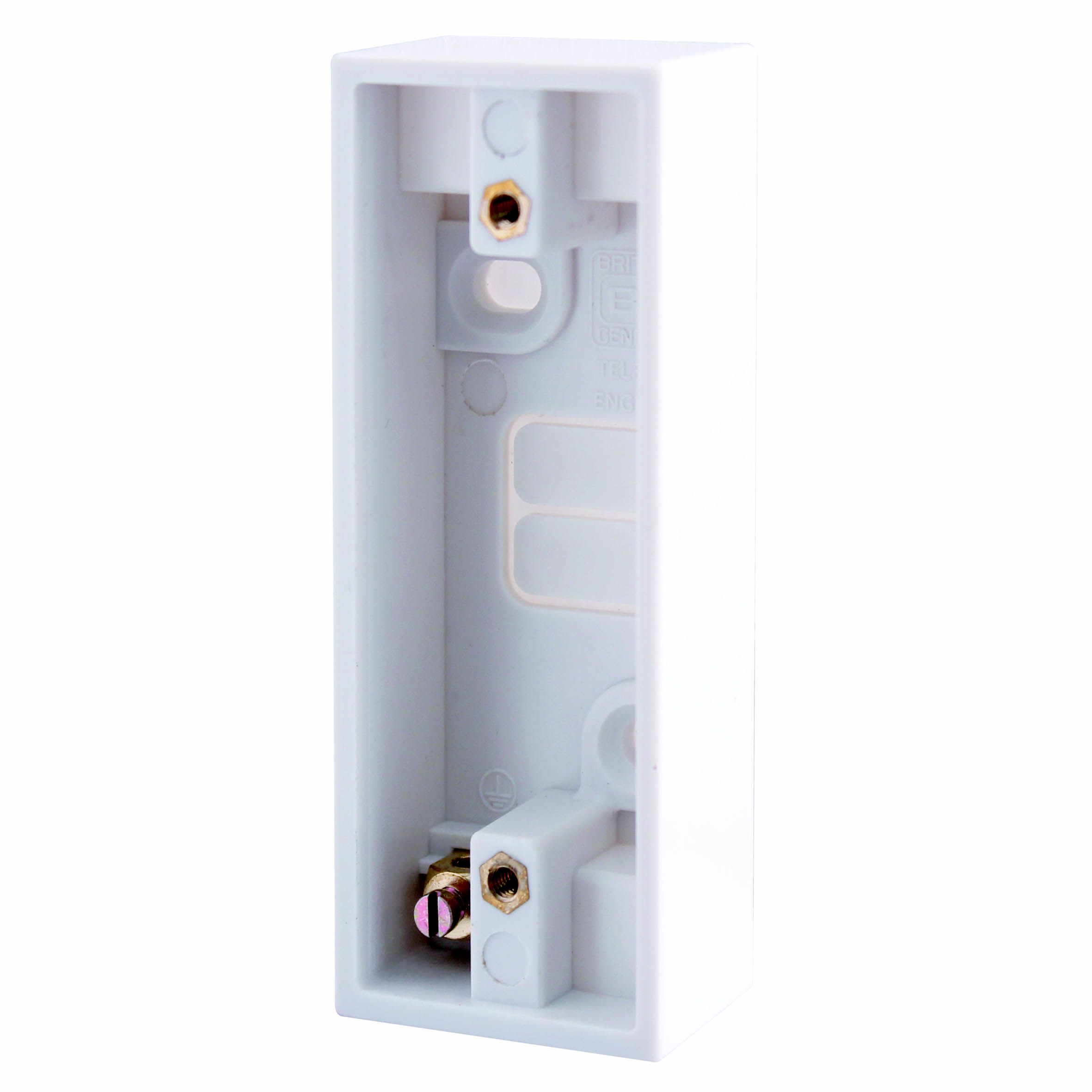 BG Plastic 1-Gang 19mm Single Moulded box
