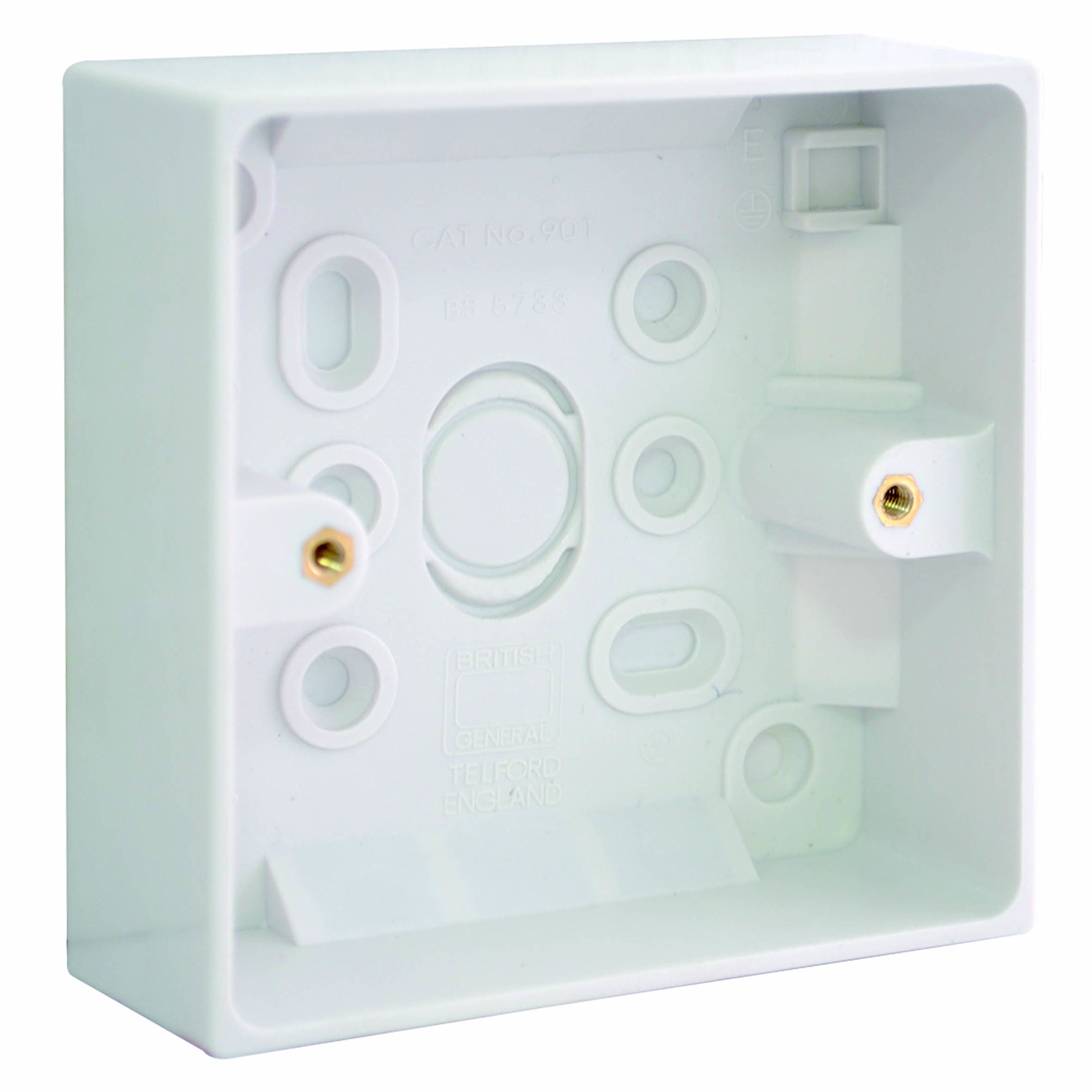 BG Plastic 1-Gang 30mm Single Pattress box