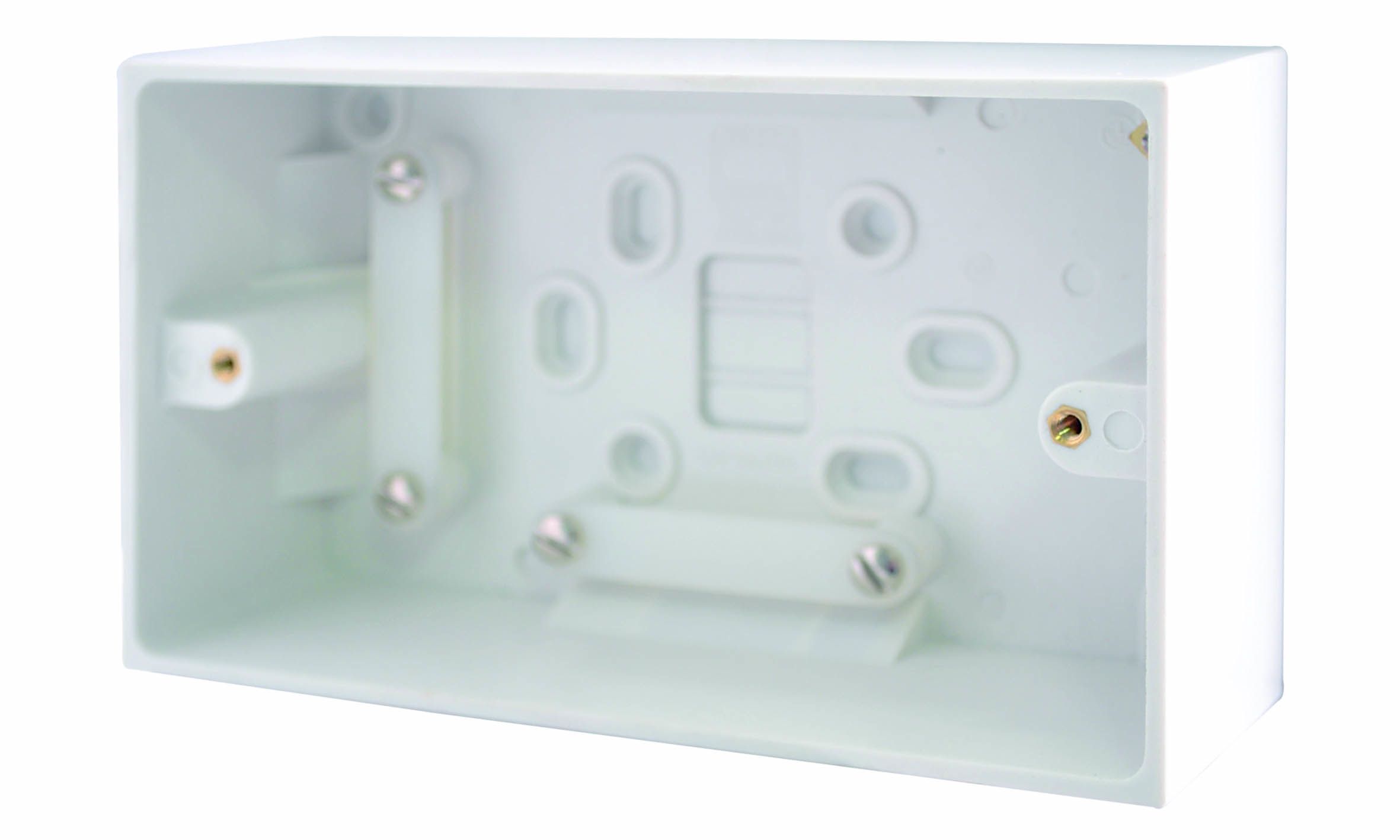 BG Plastic 2-Gang 40mm Double Pattress box