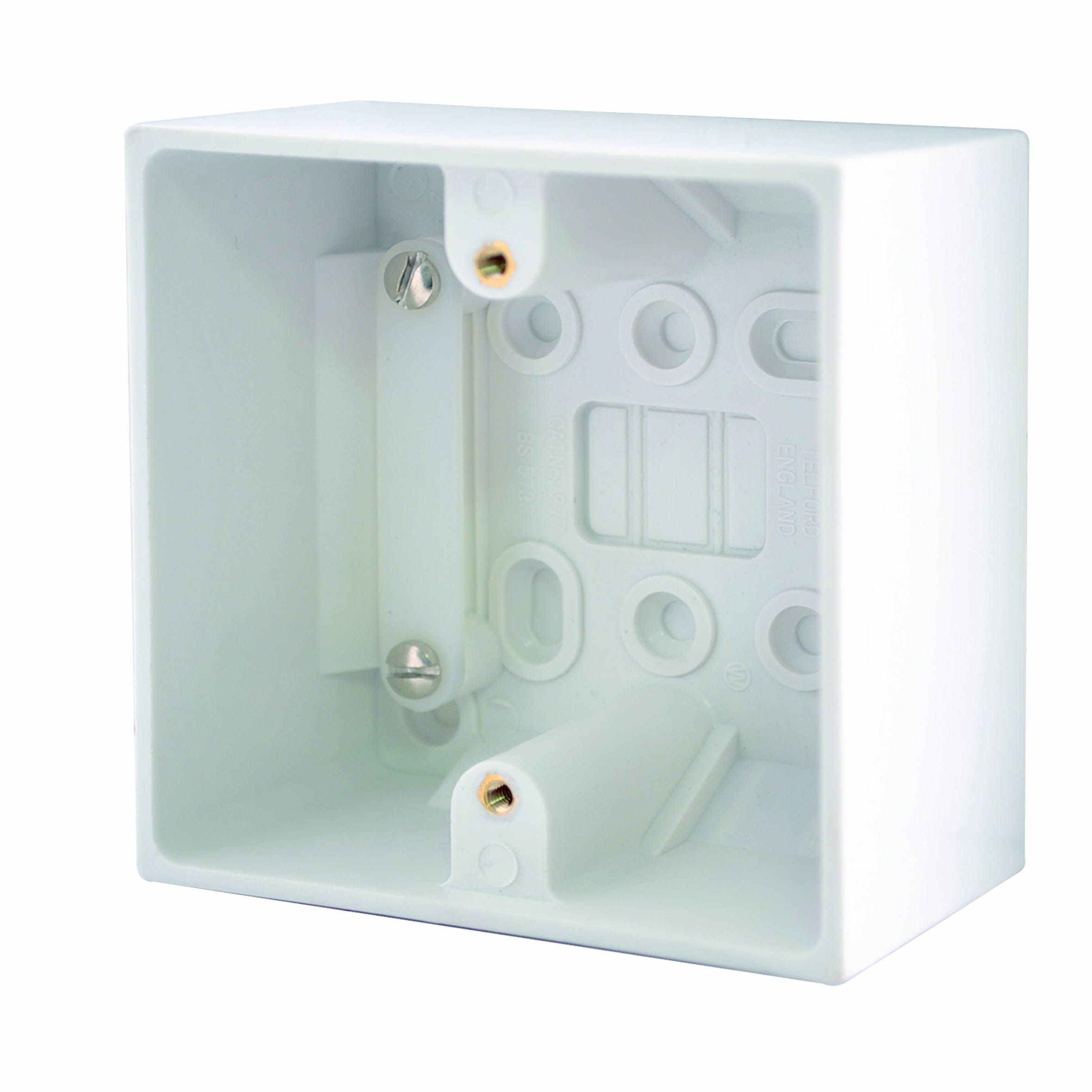 BG Plastic 40mm Single Pattress box | DIY at B&Q