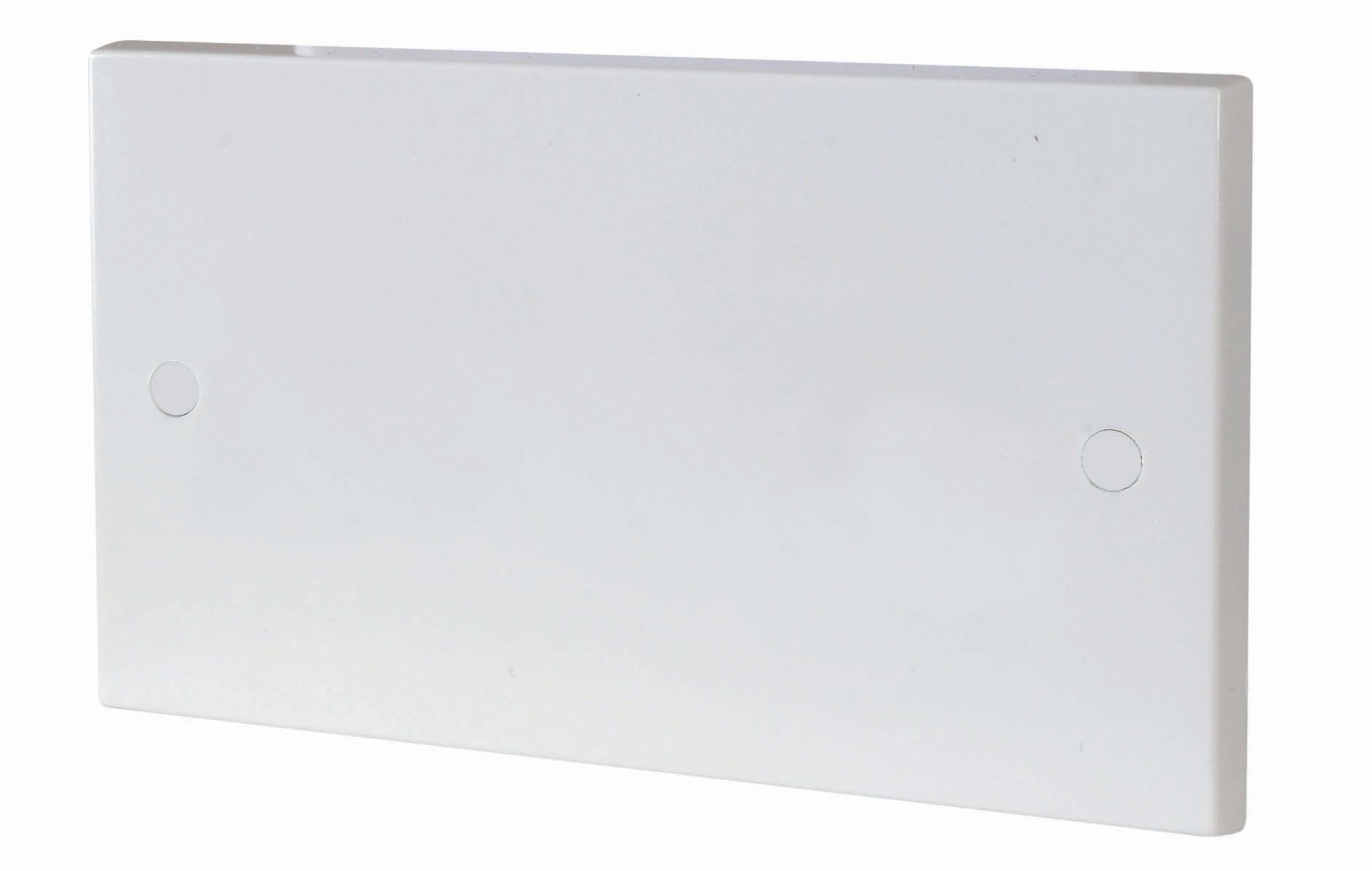 BG White 2 gang Double Blanking plate