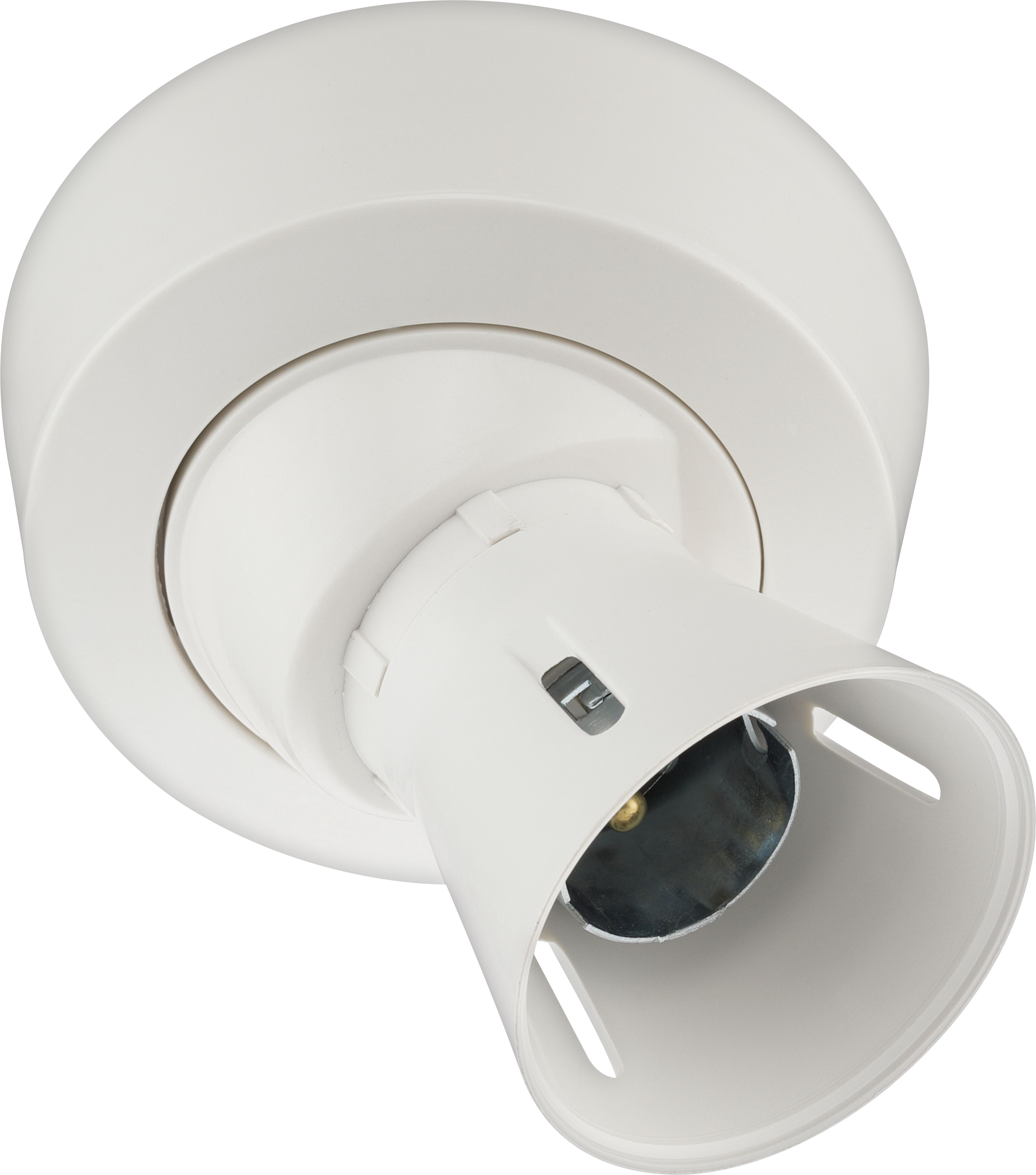 BG White Bayonet cap (B22) Angled Batten lampholder 767
