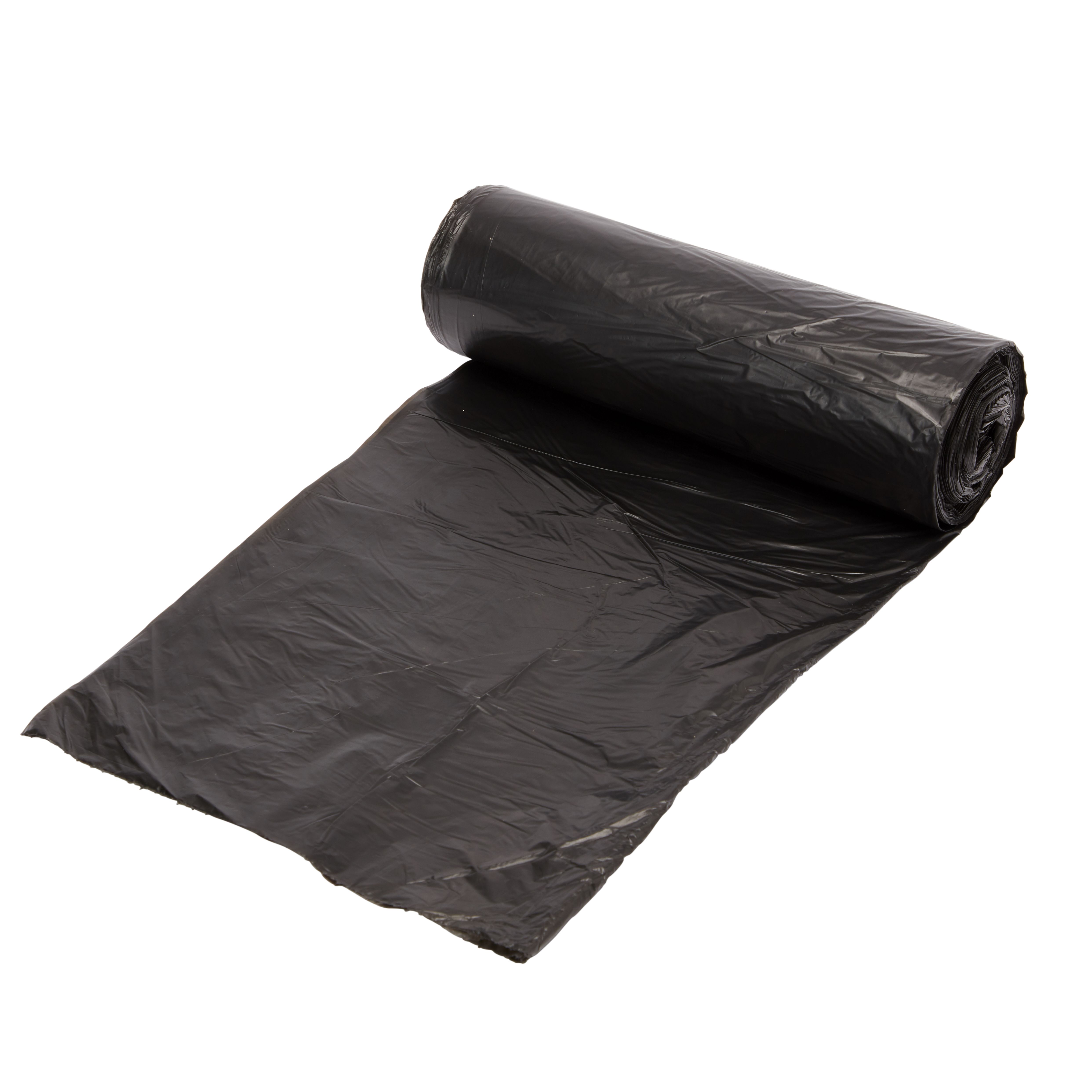 Black 120L Bin bag, Pack of 20
