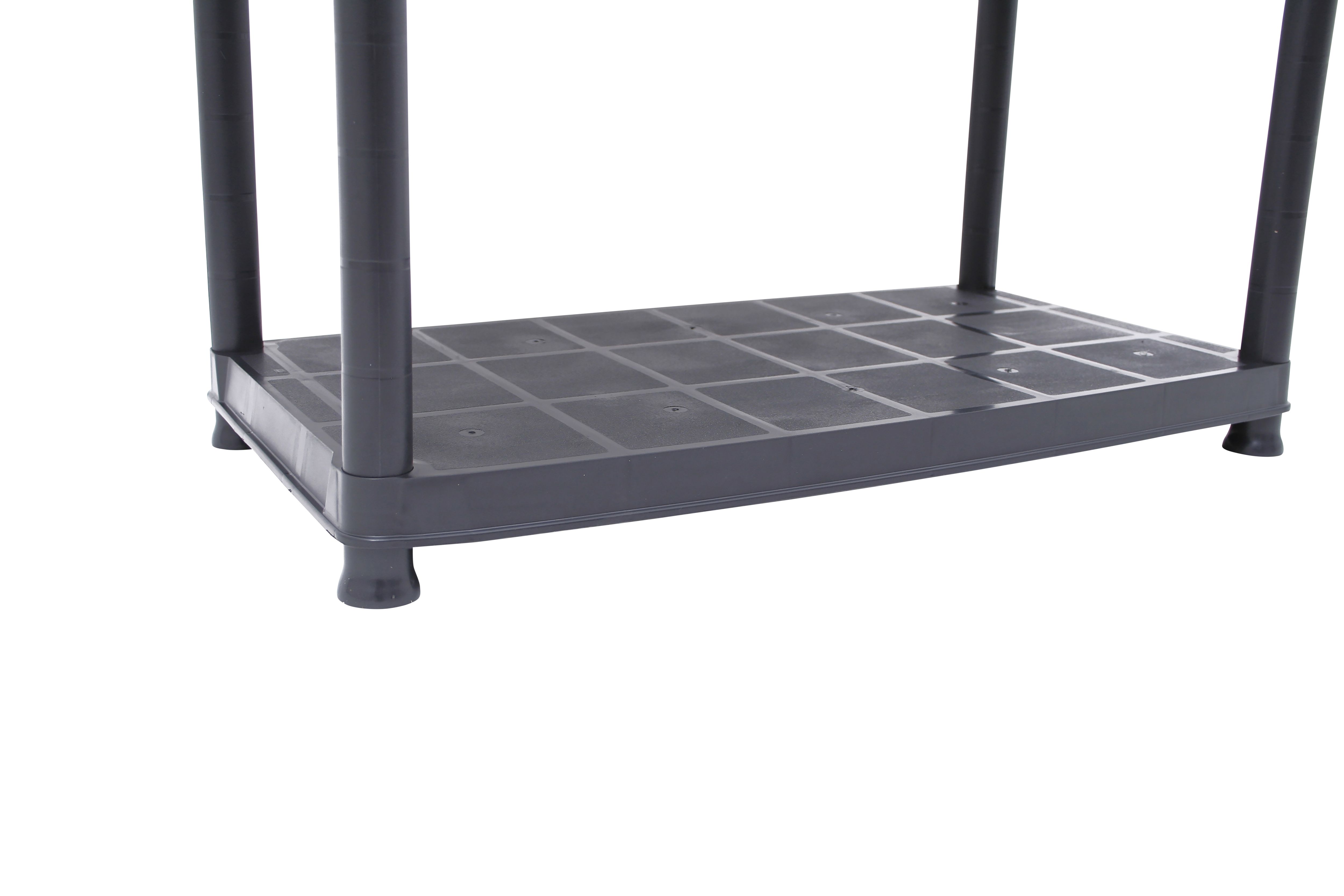 Black 5 shelf Plastic Shelving unit (H)1700mm (W)710mm