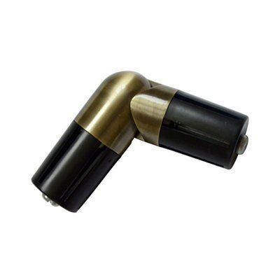 Black Antique brass effect Metal & plastic Pole connector (Dia)28mm