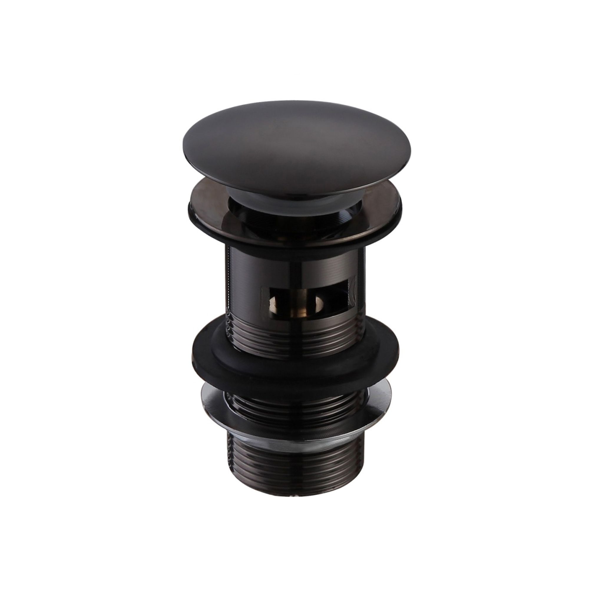 Black Brass 110.5mm Click clack Slotted Waste