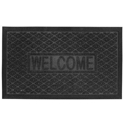 Black Door mat, 75cm x 45cm | DIY at B&Q