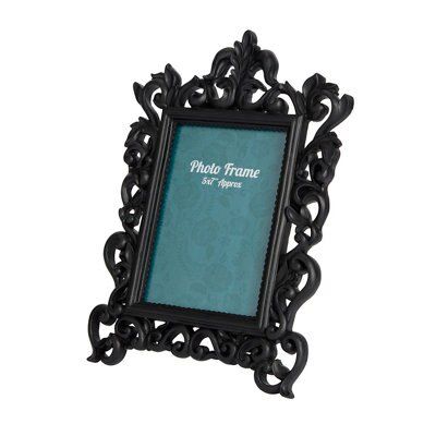 Black Floral Picture frame (H)31cm x (W)22cm