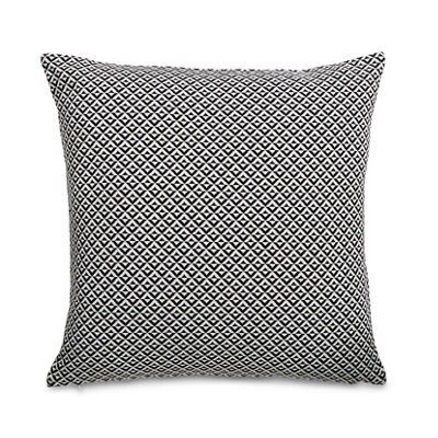Black Geometric Jacquard effect Cushion, (L)43cm