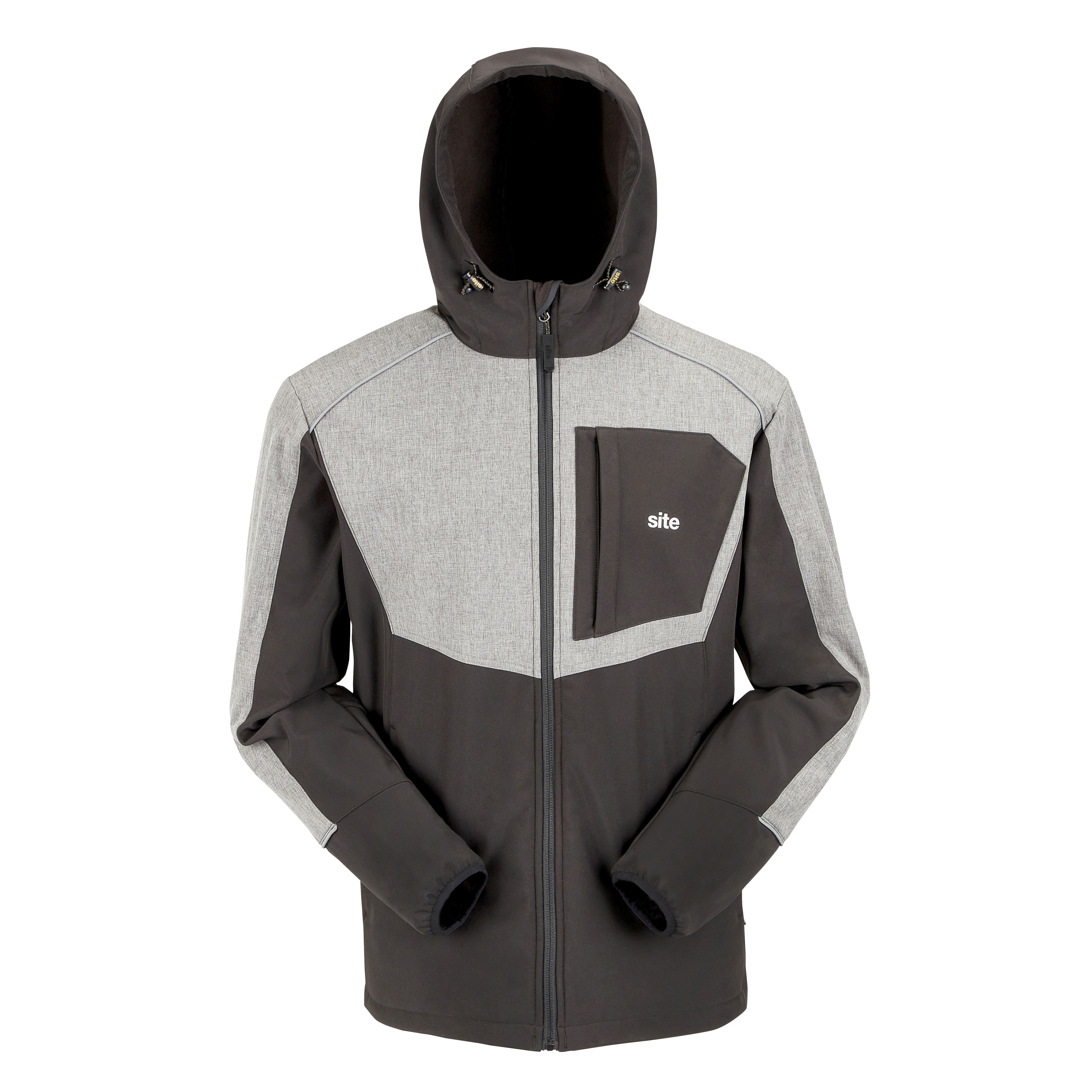 Black & grey Men's Softshell jacket, Large | DIY at B&Q
