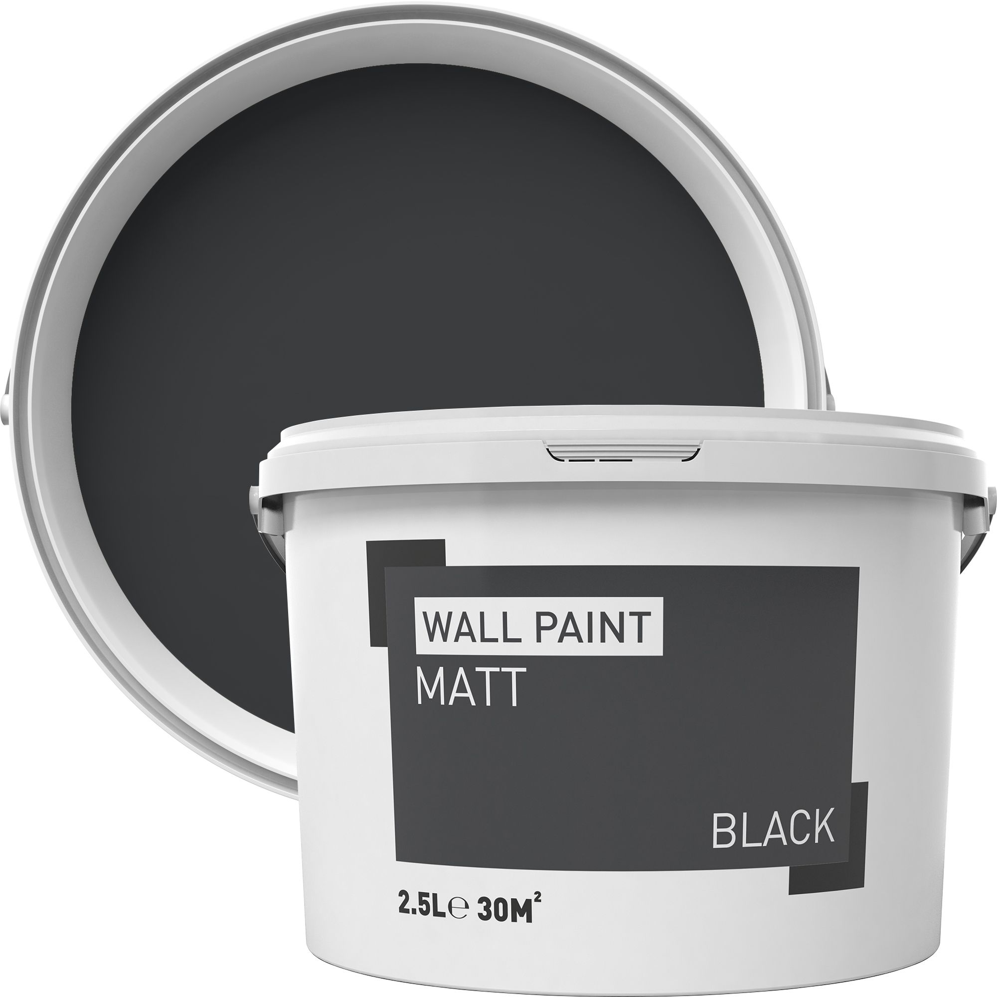 Black Matt Wall & ceiling Emulsion paint, 2.5L