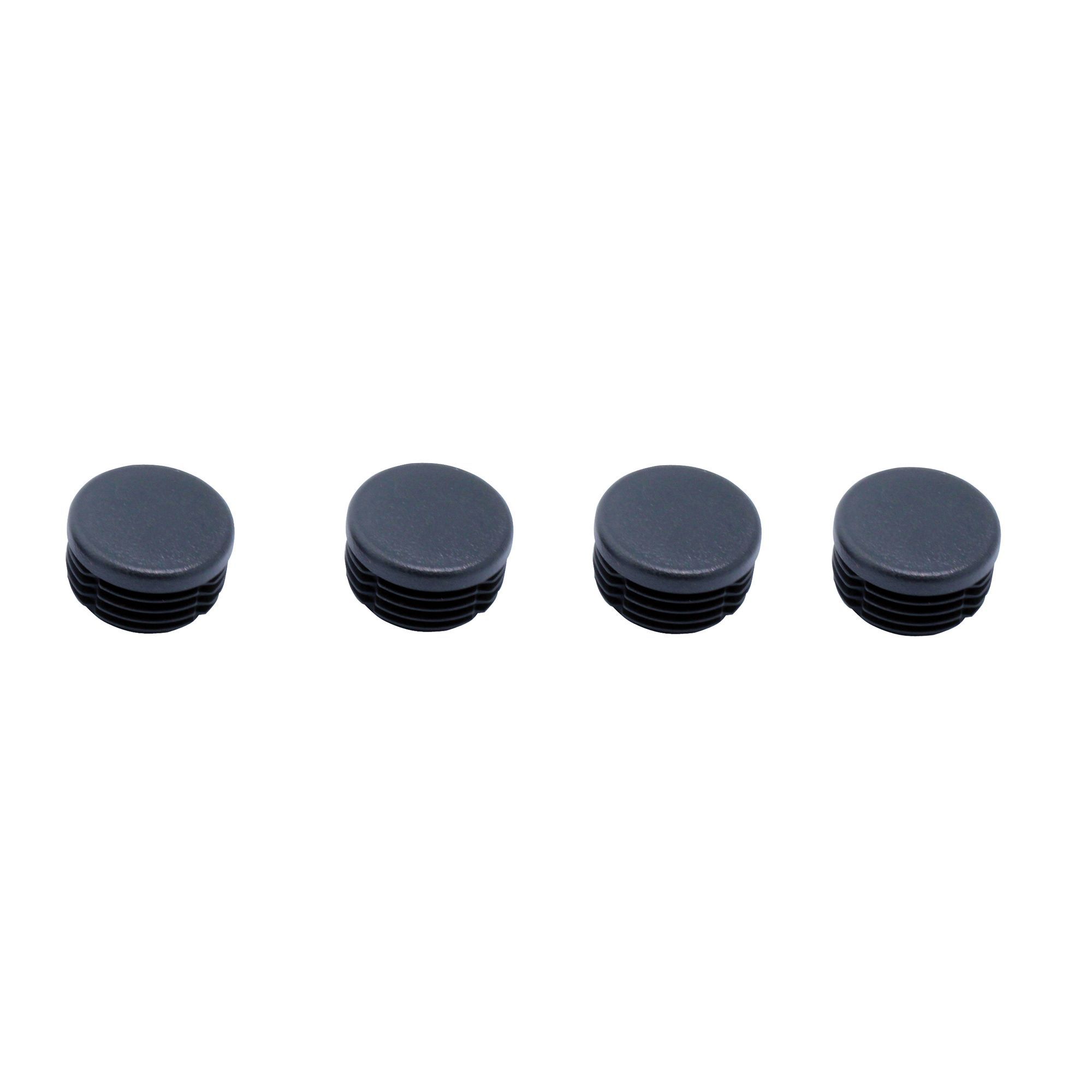 Black Plastic Insert cap (Dia)23mm, Pack of 4 | DIY at B&Q