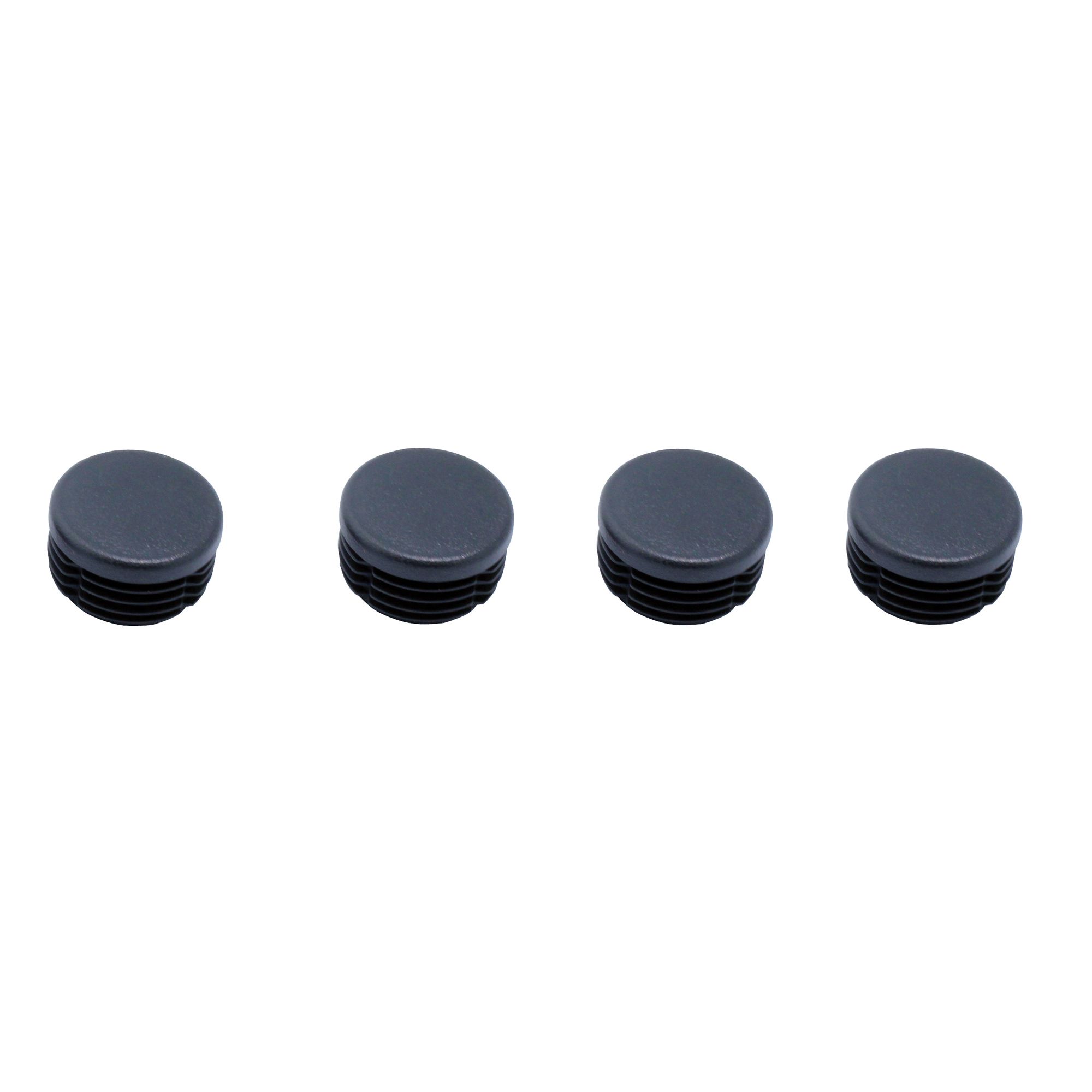 Black Plastic Insert cap (Dia)26mm, Pack of 4 | DIY at B&Q