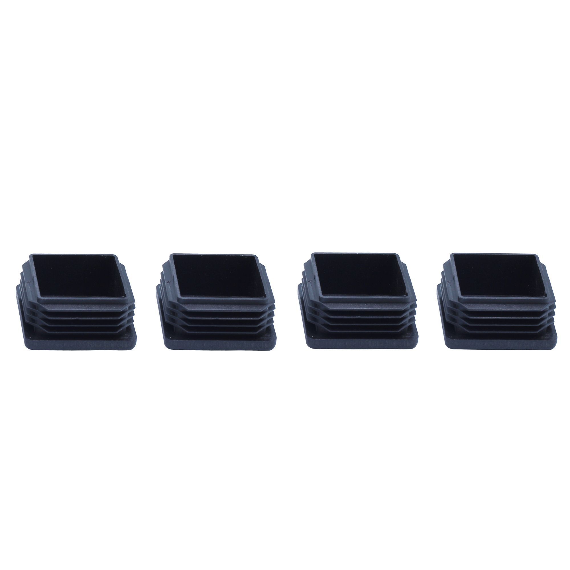 Black Plastic Insert cap (L)37mm (W)37mm, Pack of 4 | DIY at B&Q