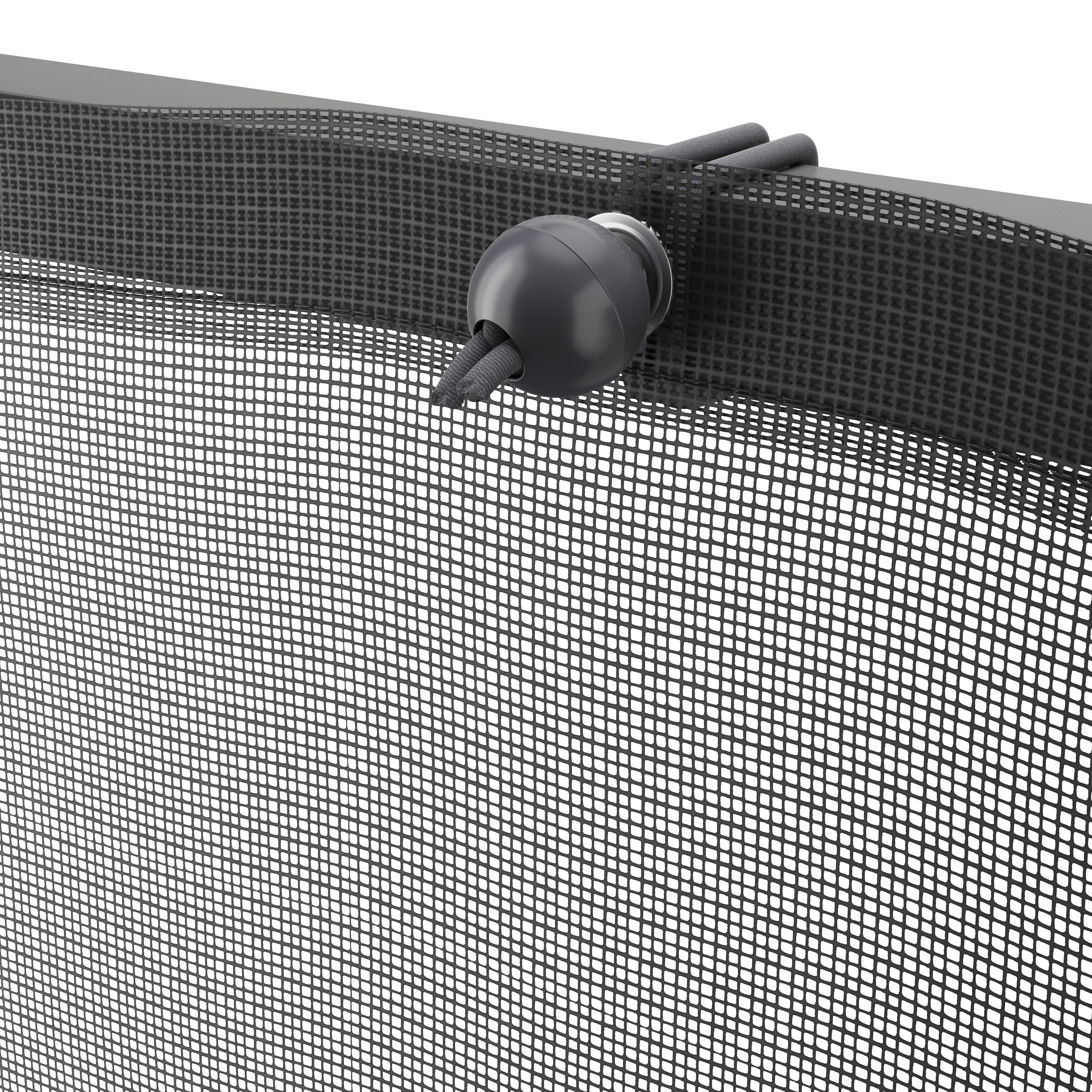 Black Polyester (PES) & PVC Garden screen (H)1m (W)3m