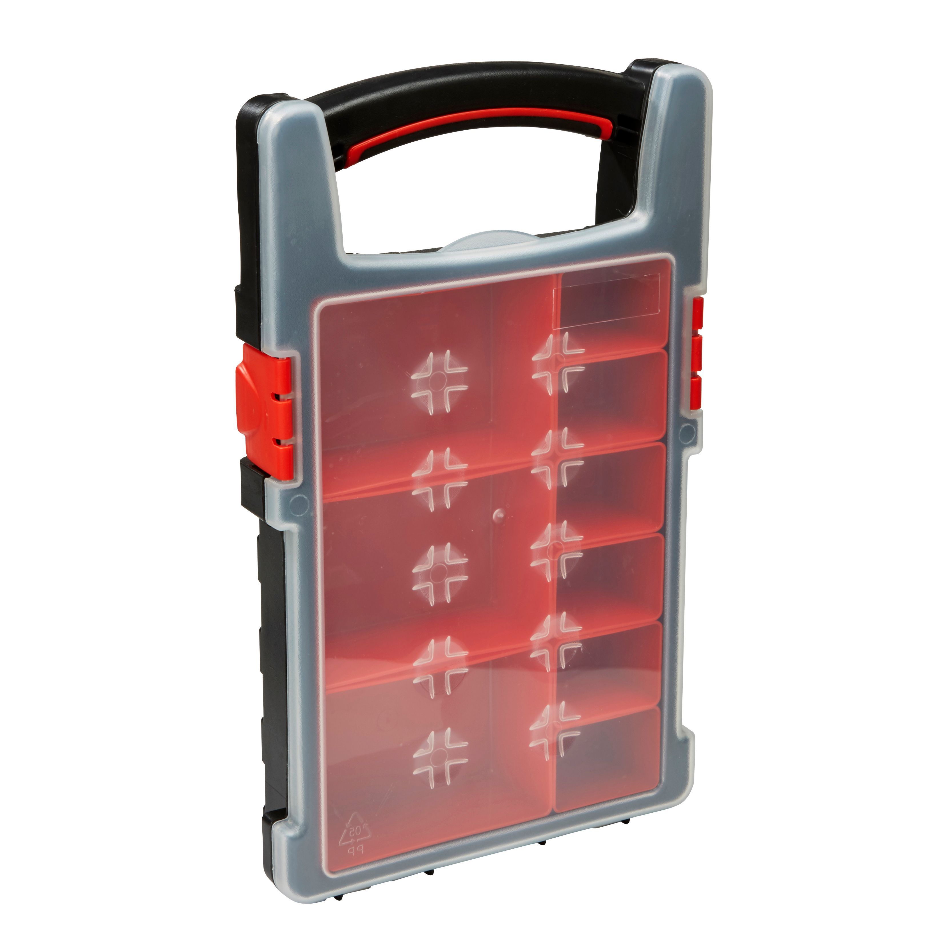 Black & red Organiser with 9 compartments