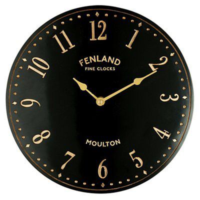 BLACK STABLE CLOCK | DIY at B&Q