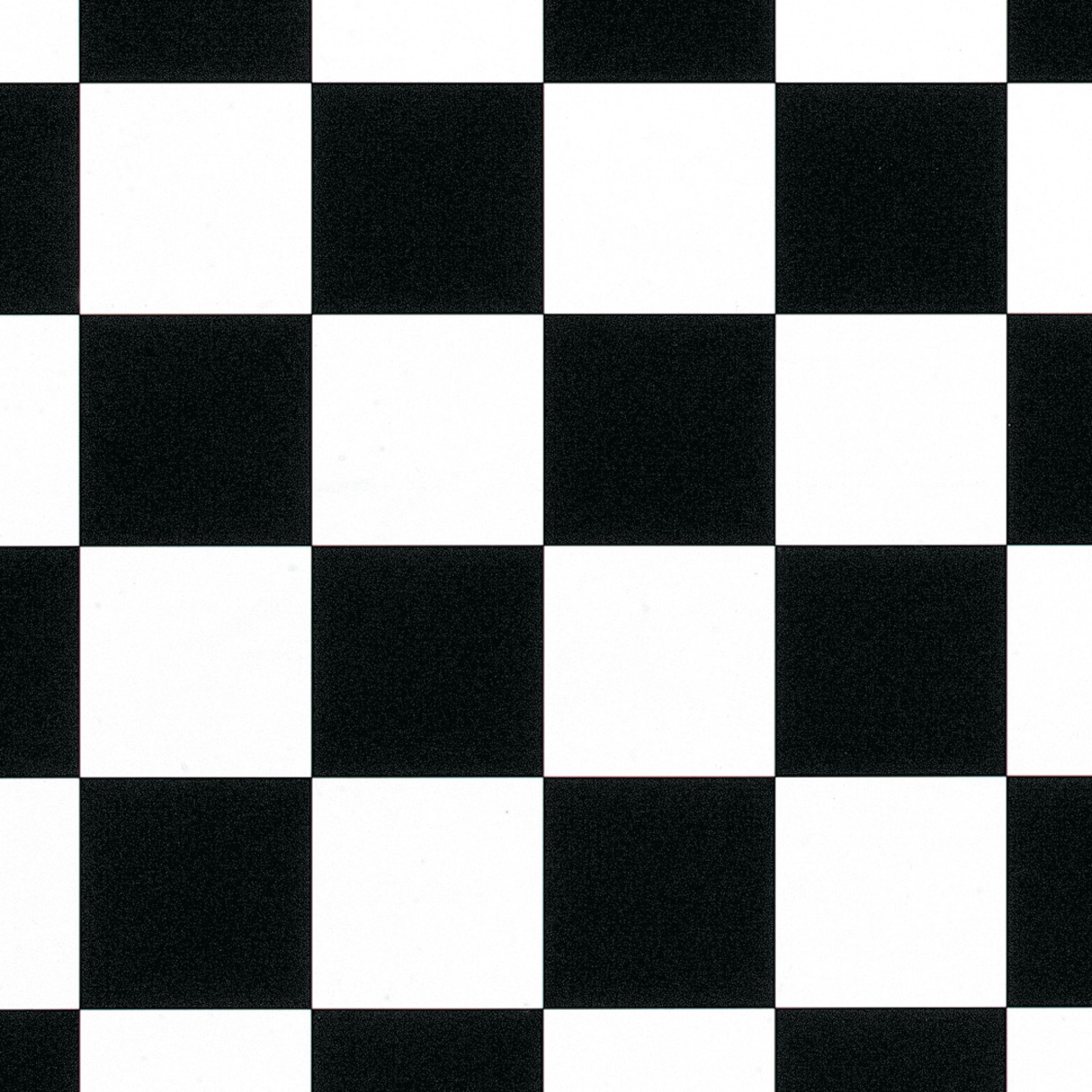Black & White Checkered Tile effect Sheet vinyl flooring, 6m²