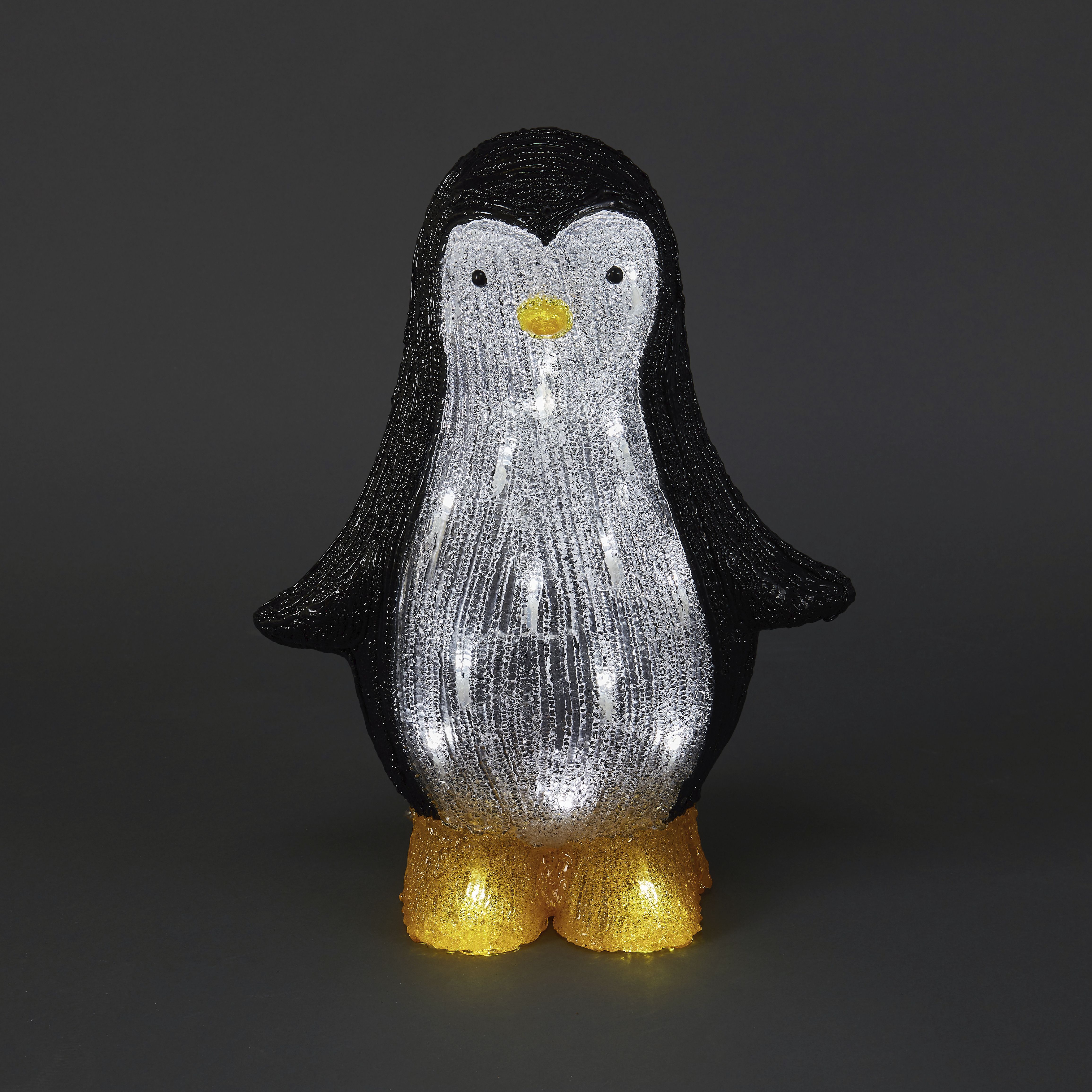 Black & white Penguin LED Electrical christmas decoration | DIY at B&Q