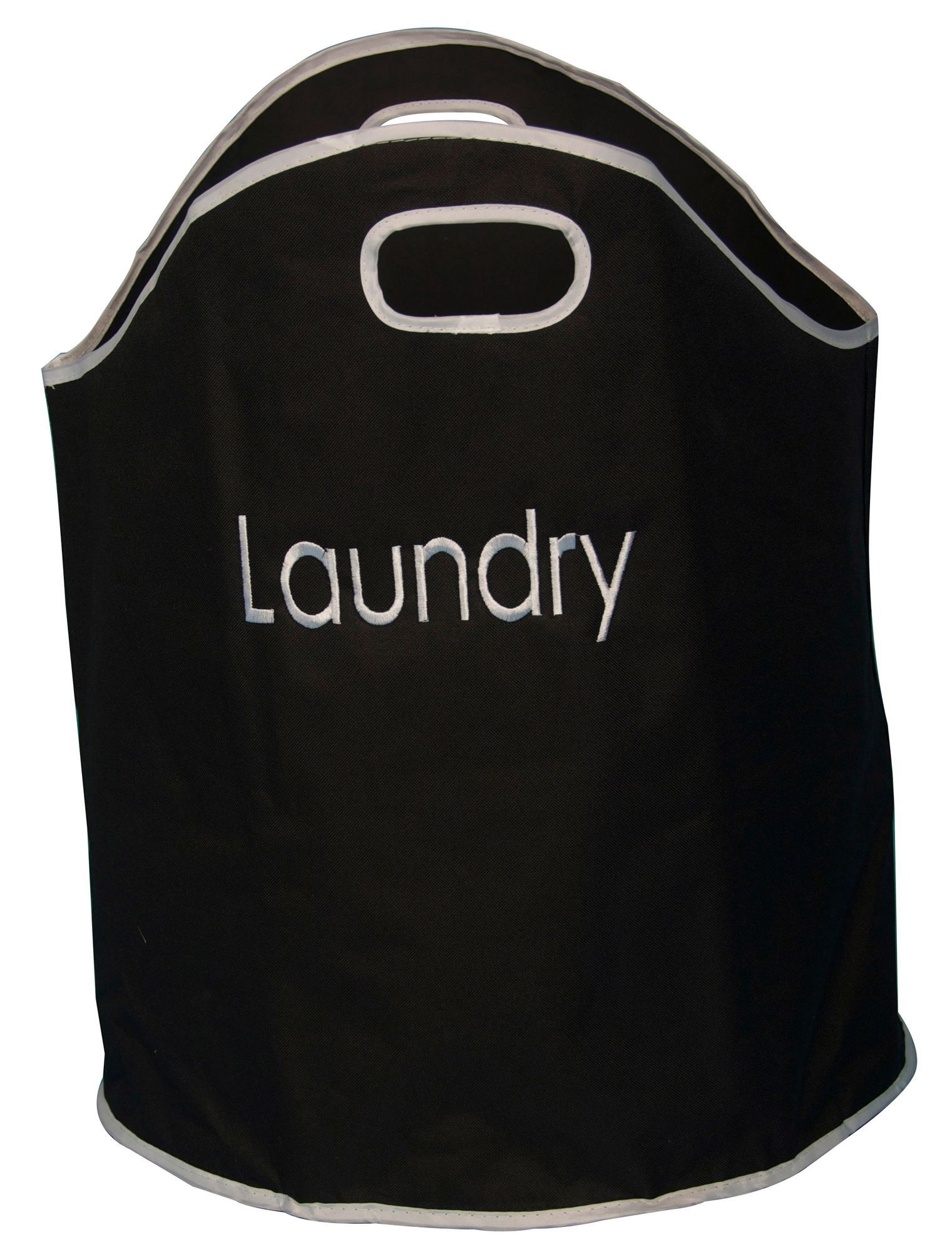 Black & white Polyester Laundry bag