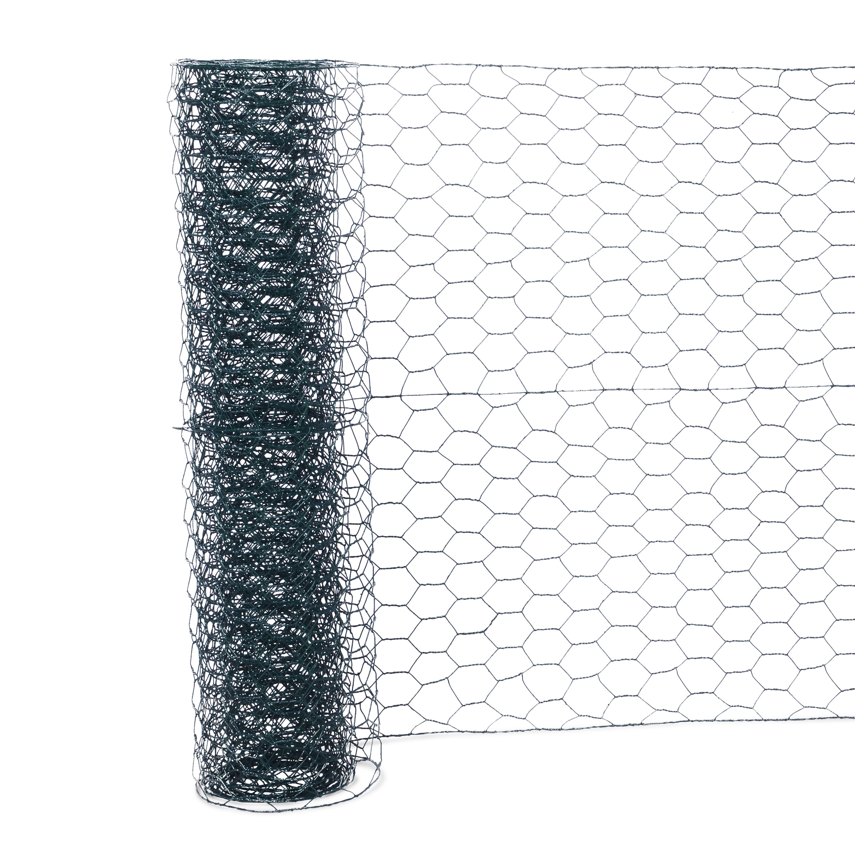 Blooma 13x13mm PVC-coated Steel Triple torsion mesh, (L)10m (H)0.5m