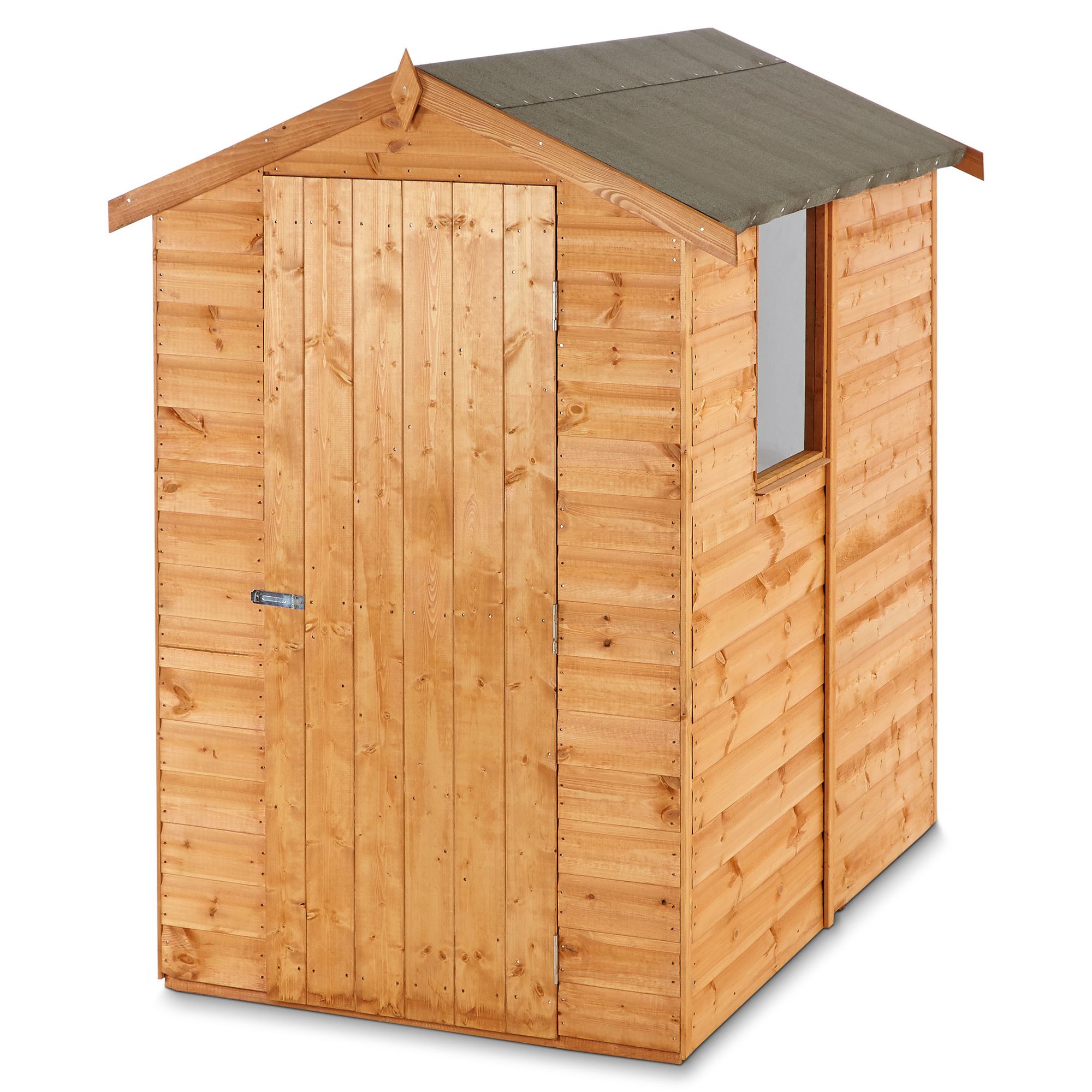 Blooma 6x4 ft Apex Wooden Shed & 1 window