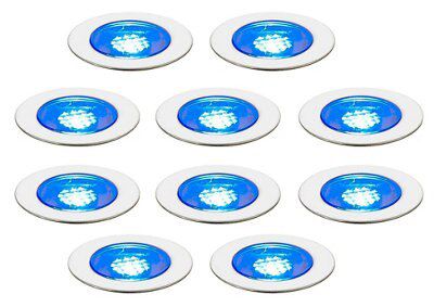 Blooma Absolus Blue Mains-powered Blue LED Deck lighting kit, Pack of 10