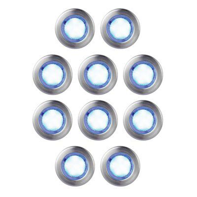 Blooma Absolus Mains-powered Blue LED Deck lighting kit, Pack of 10 ...