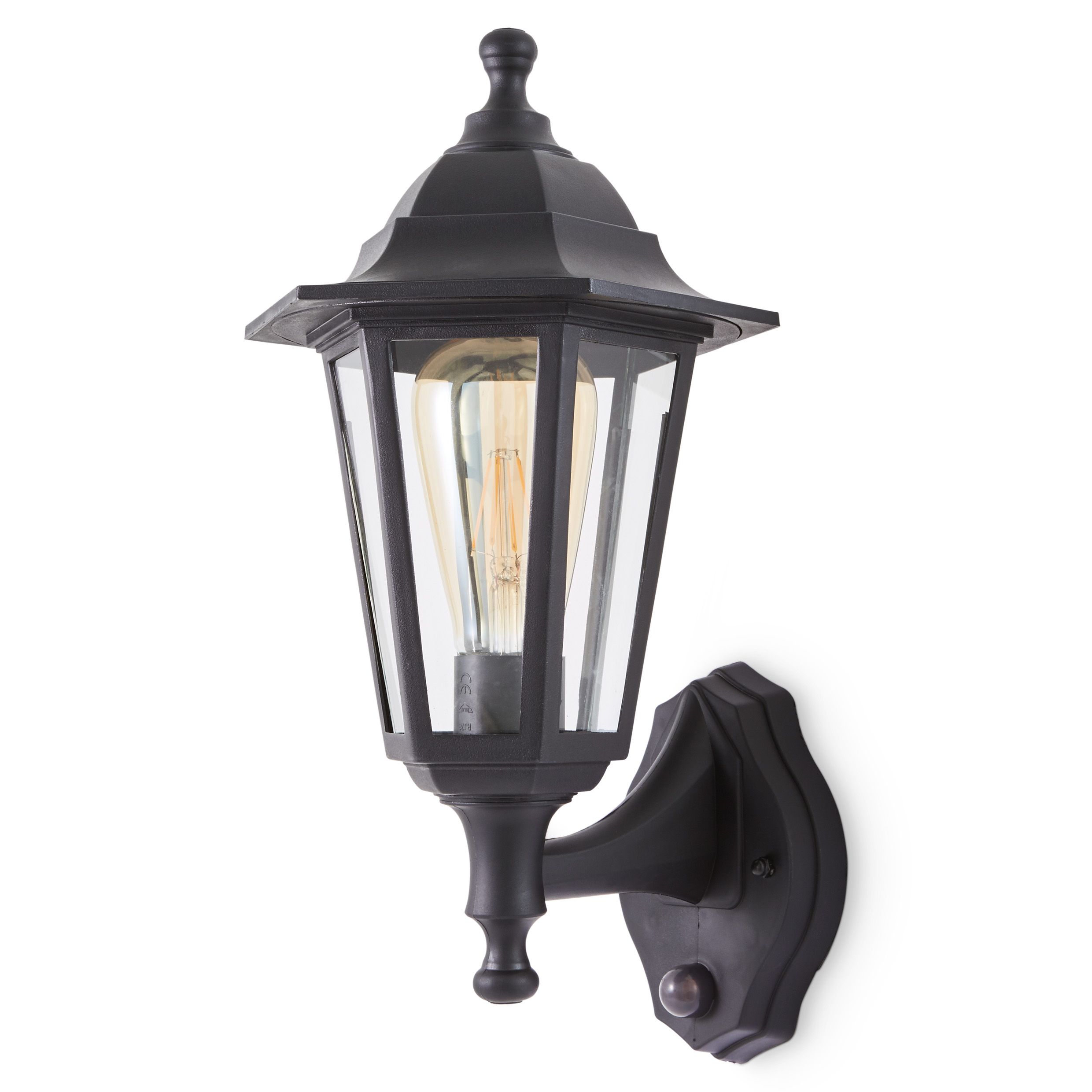 Blooma Anqui Matt Black Mains-powered Halogen Outdoor Wall light | DIY ...
