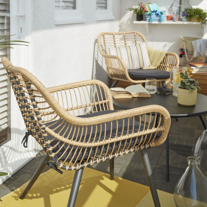 Blooma Apolima Multicolour Metal 2 seater Table & chair set