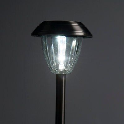 Blooma Aurora Silver effect Solar-powered LED Outdoor Spike light, Pack ...