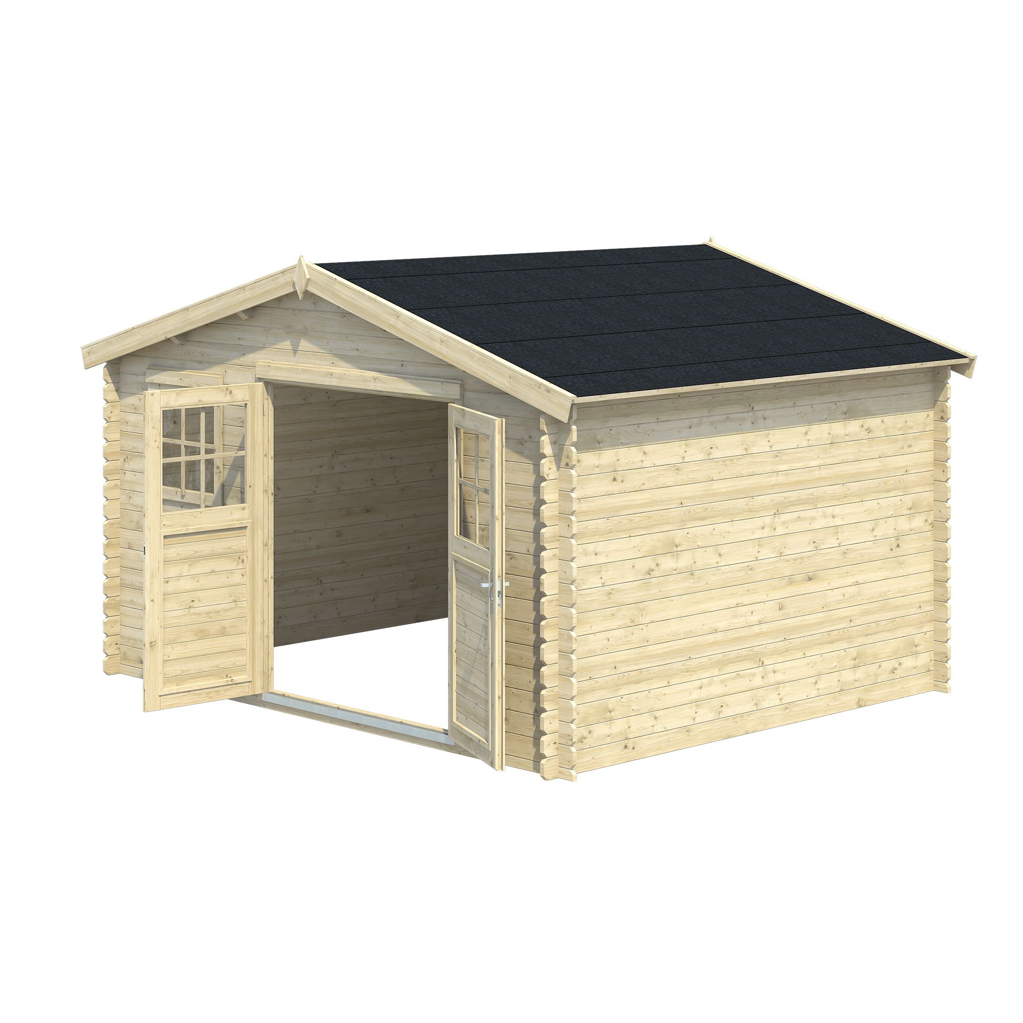 Blooma Belaïa Tongue & groove 10x12 ft Apex Wooden Kiln dried Shed & 1 ...