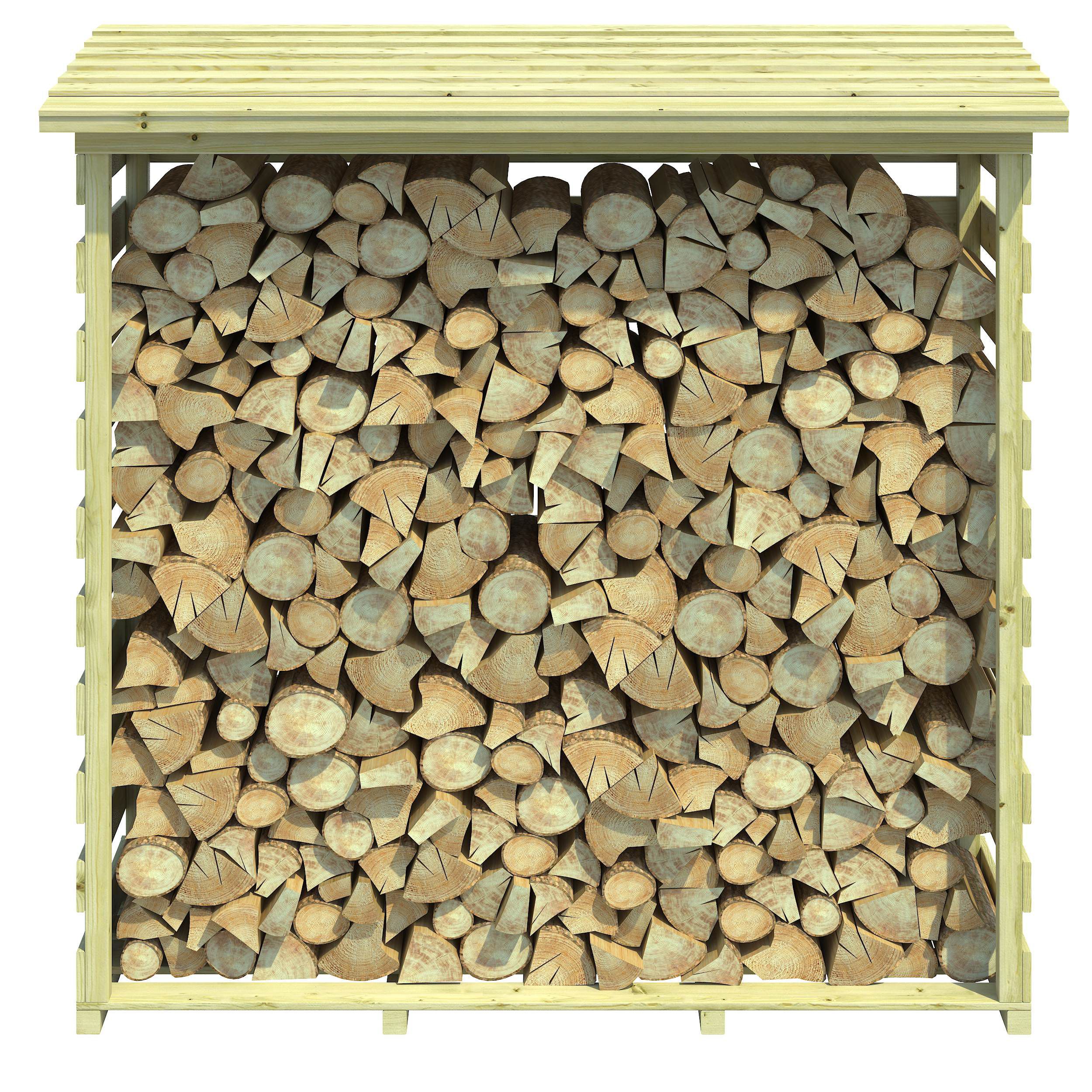 Blooma Beni Pressure treated Wooden Medium Log store | DIY at B&Q