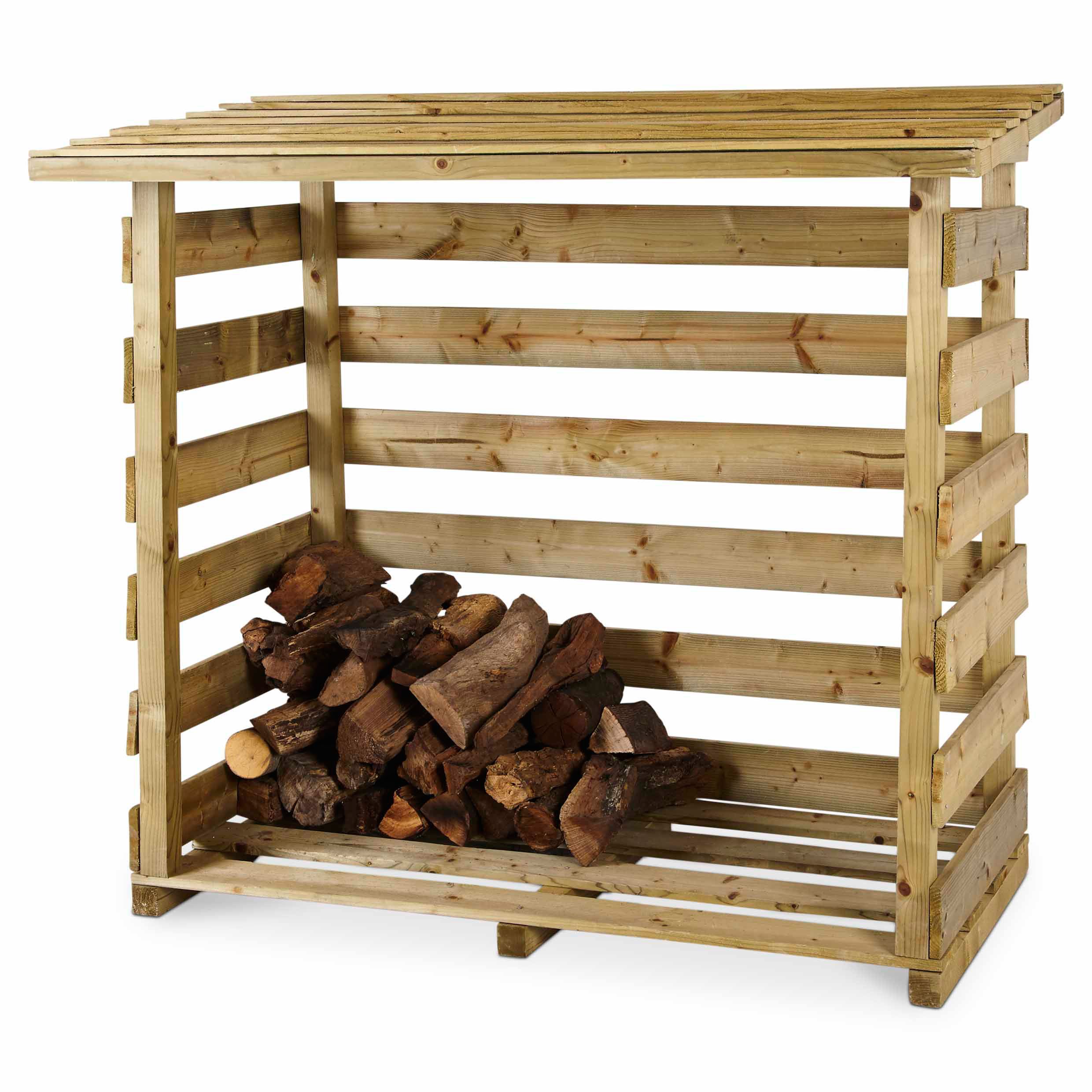 Blooma Beni Pressure treated Wooden Small Log store | DIY at B&Q