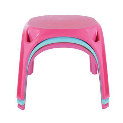 Blooma Berry Pink Plastic 4 seater Table | DIY at B&Q
