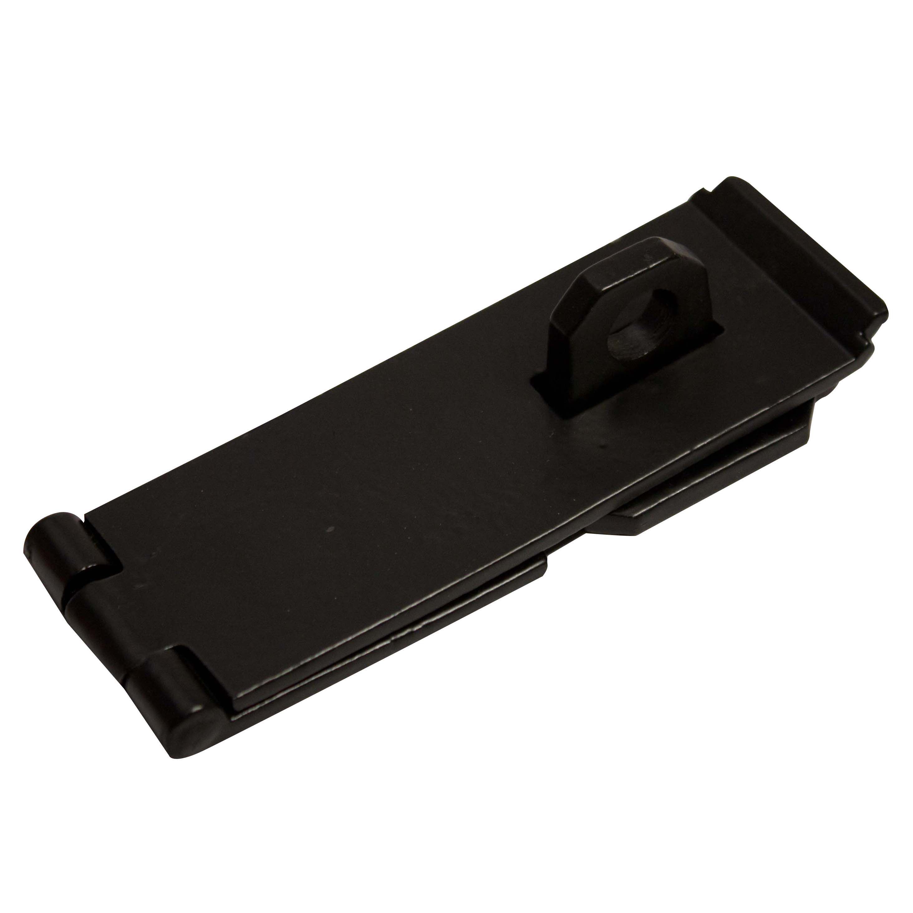 Blooma Black Iron Hasp & staple, (L)102mm (W)40mm at B&Q
