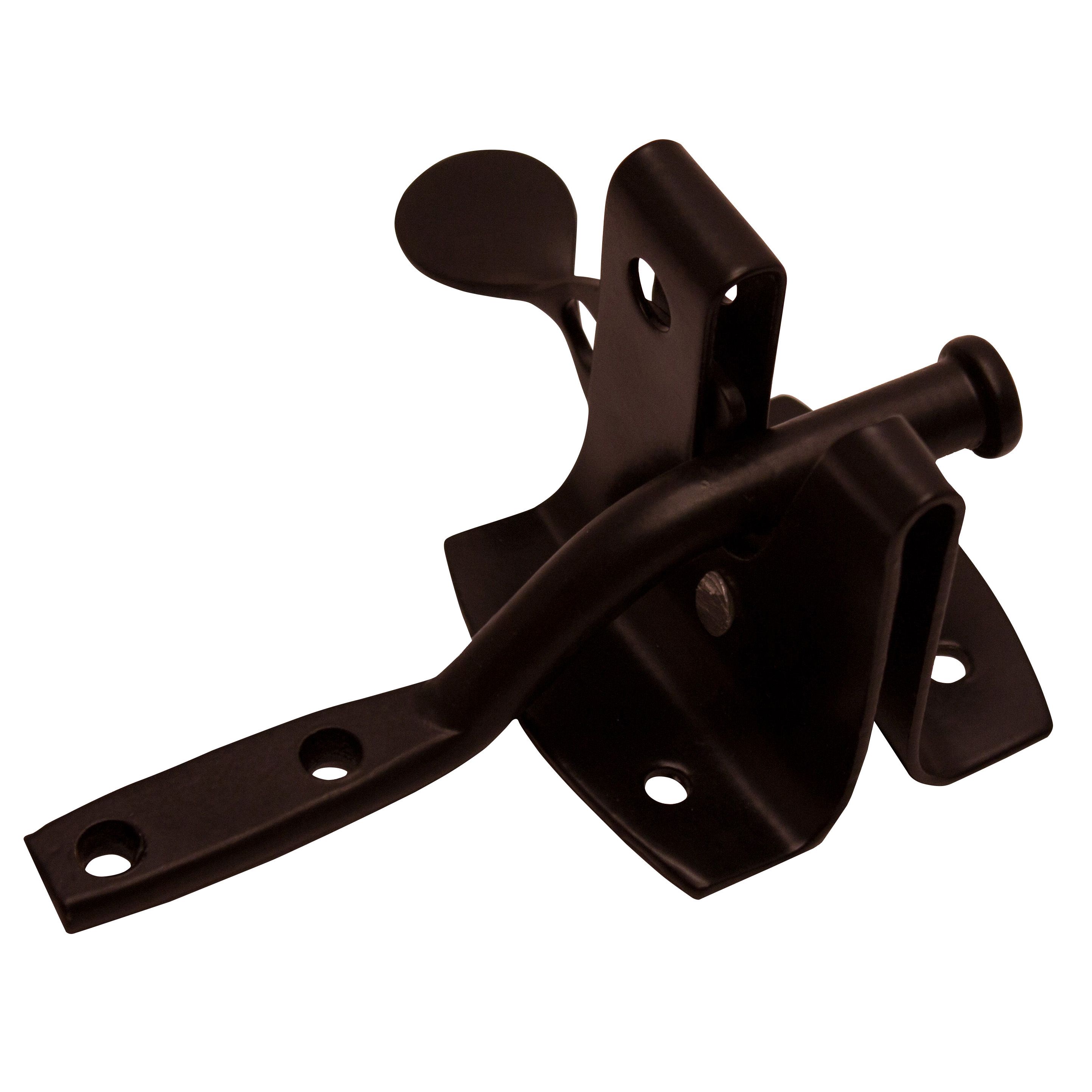 Blooma Black Steel Auto gate latch, (L)52.5mm | DIY at B&Q
